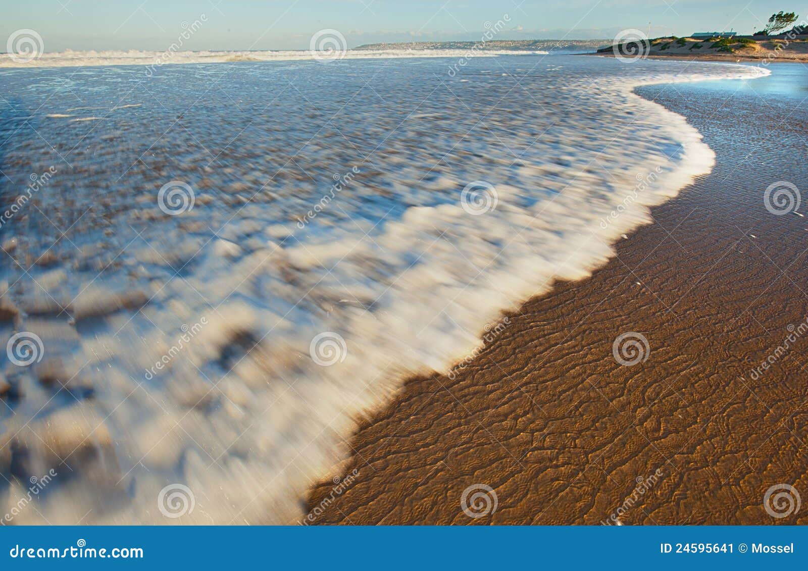 Waves breaking on beach stock image. Image of outside - 24595641