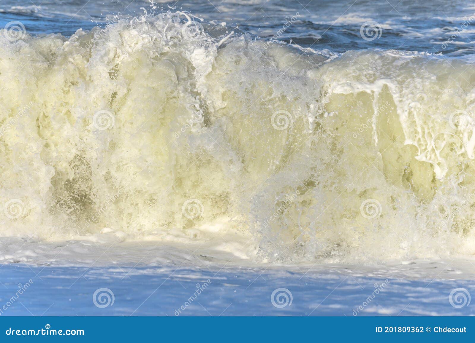 Waves Breaking on the Beach at the Edge of the Atlantic Ocean Stock ...