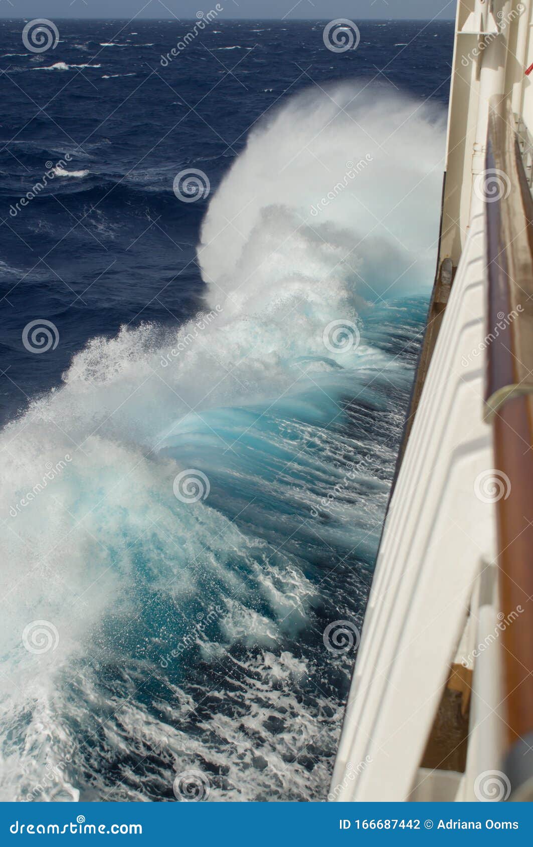 Waves breaking stock photo. Image of cruiseship, waves - 166687442