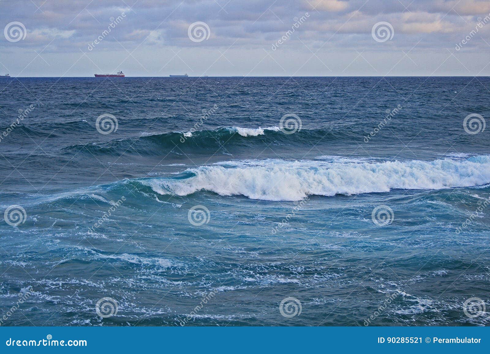 WAVES BREAKING in the OCEAN Stock Image - Image of white, rolling: 90285521