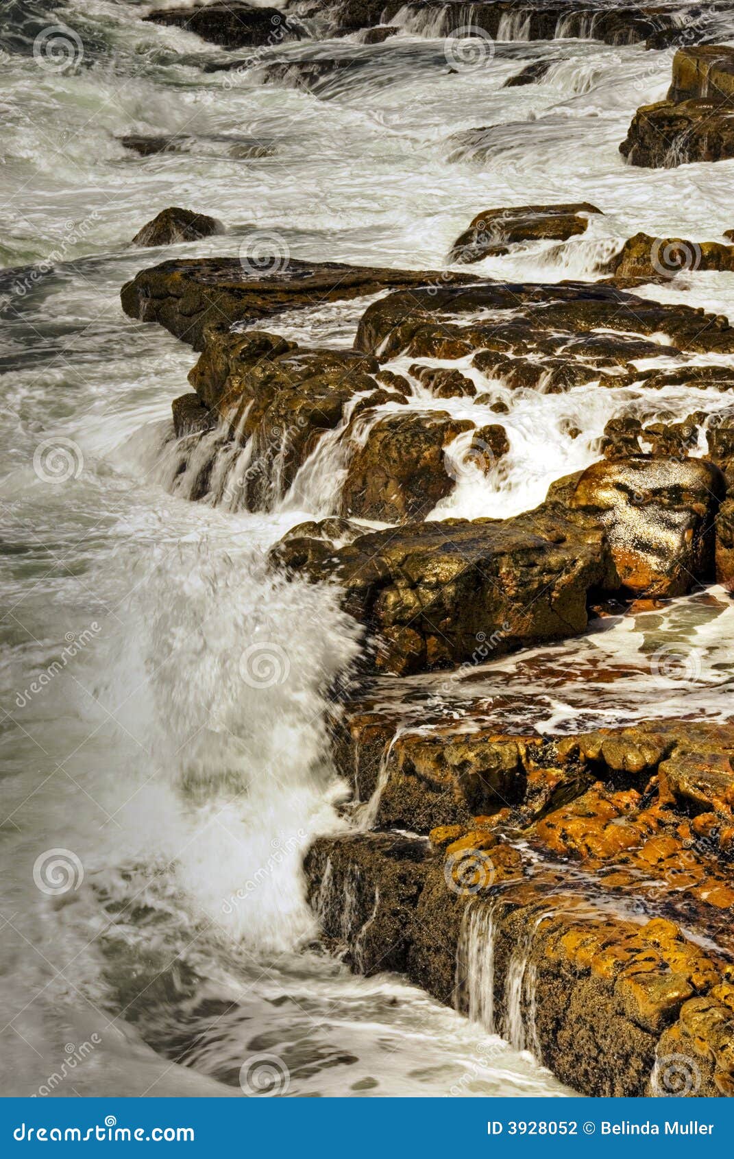 Waves breaking on rocks stock photo. Image of break, seaboard - 3928052