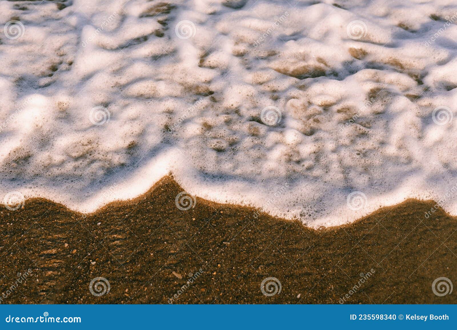 Waves Breaking on the Sandy Shoreline Stock Photo - Image of winter ...