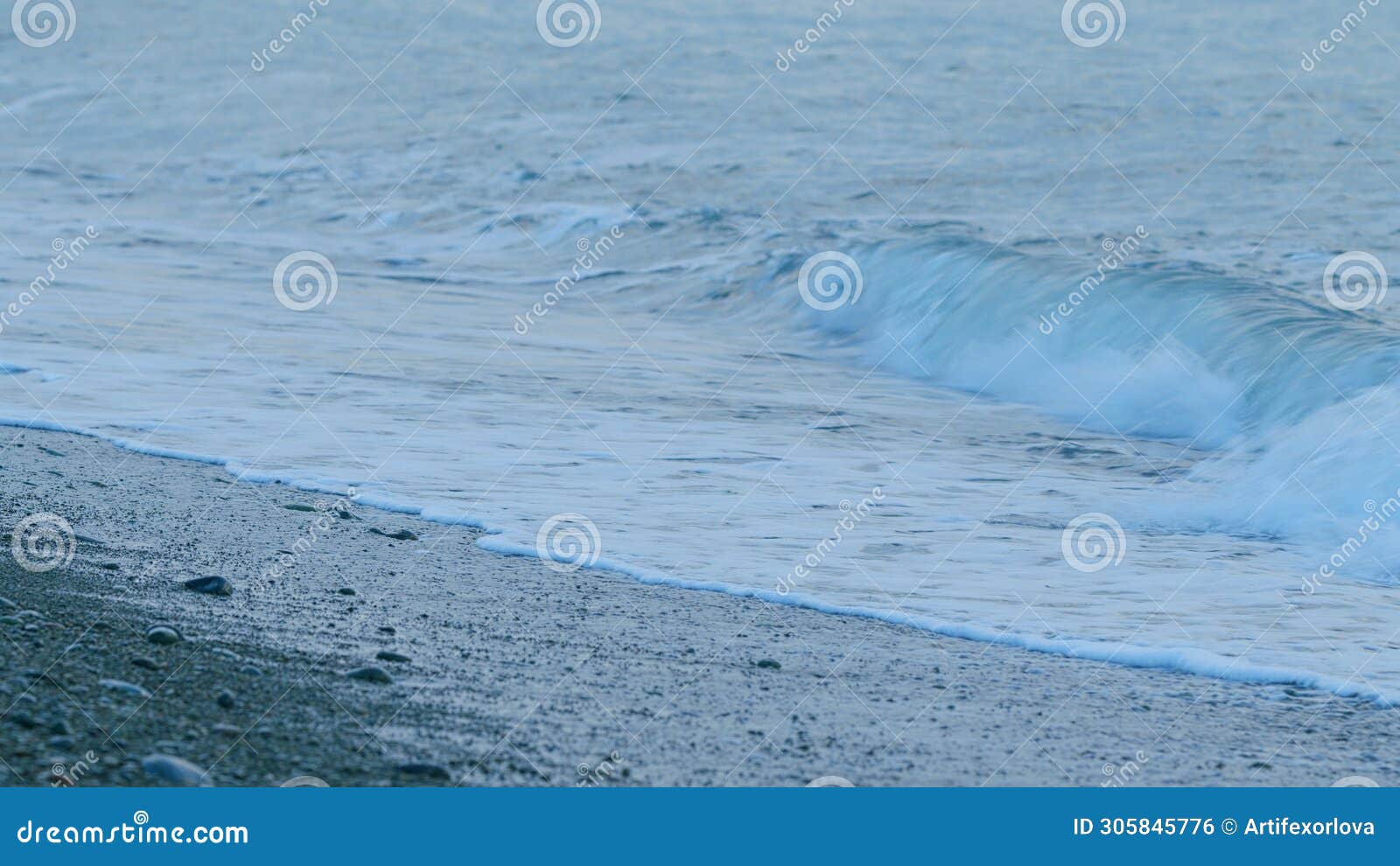 Waves Breaking at Seashore Beach Shallow Water. Abstract Nautical ...