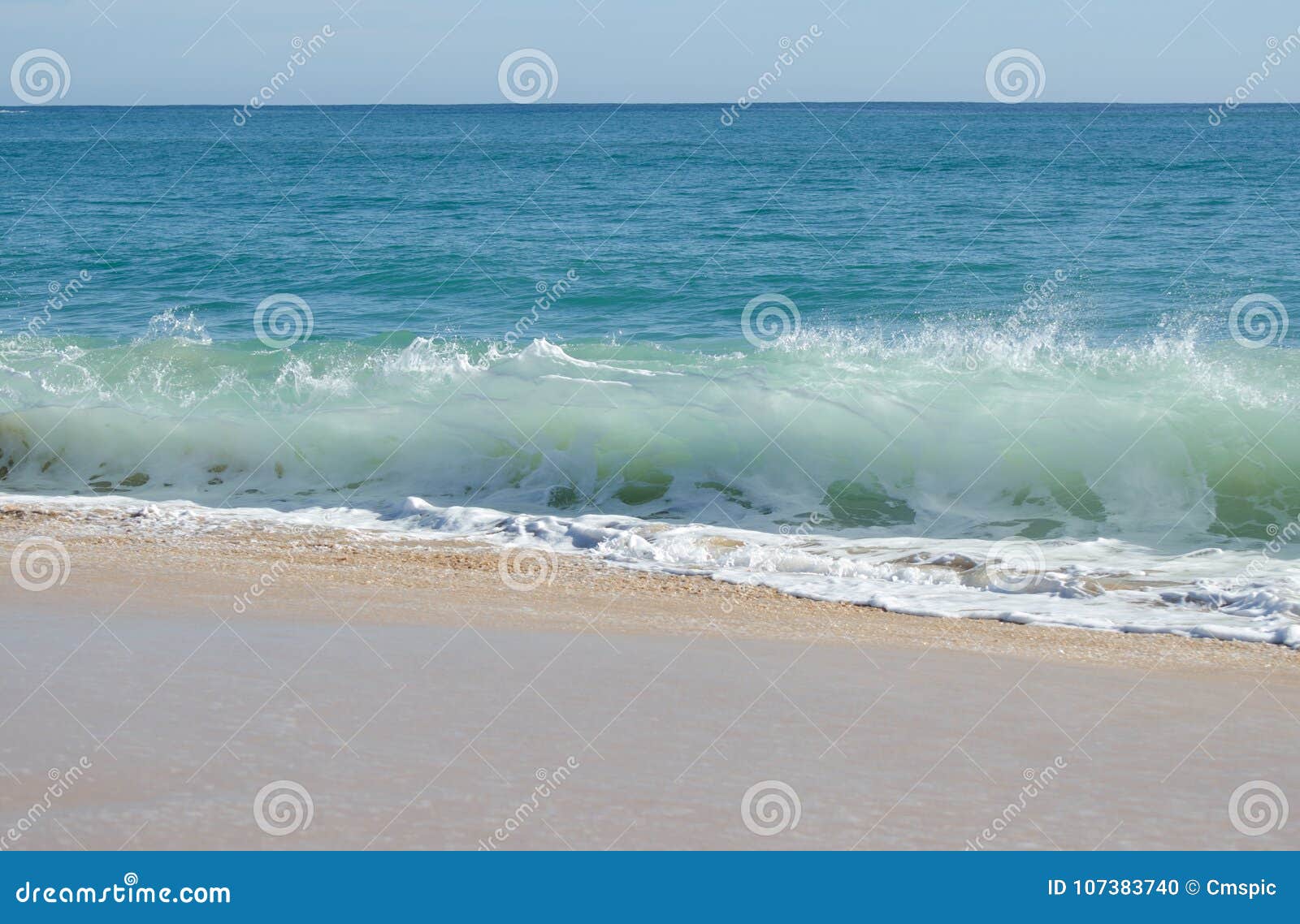 Waves Breaking on the Shore Stock Photo - Image of wave, beach: 107383740