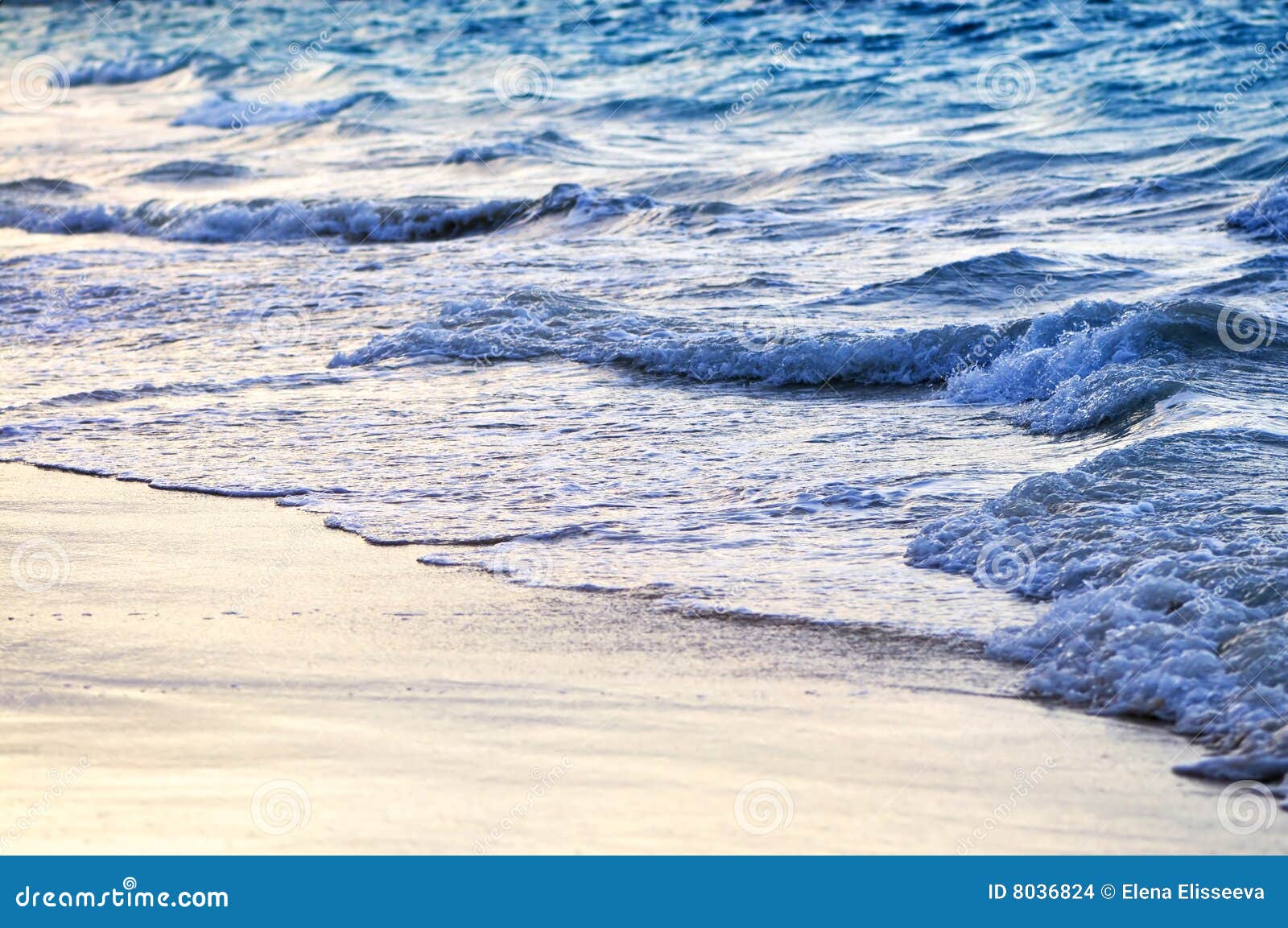 Waves Breaking on Tropical Shore Stock Photo - Image of pounding, sandy ...