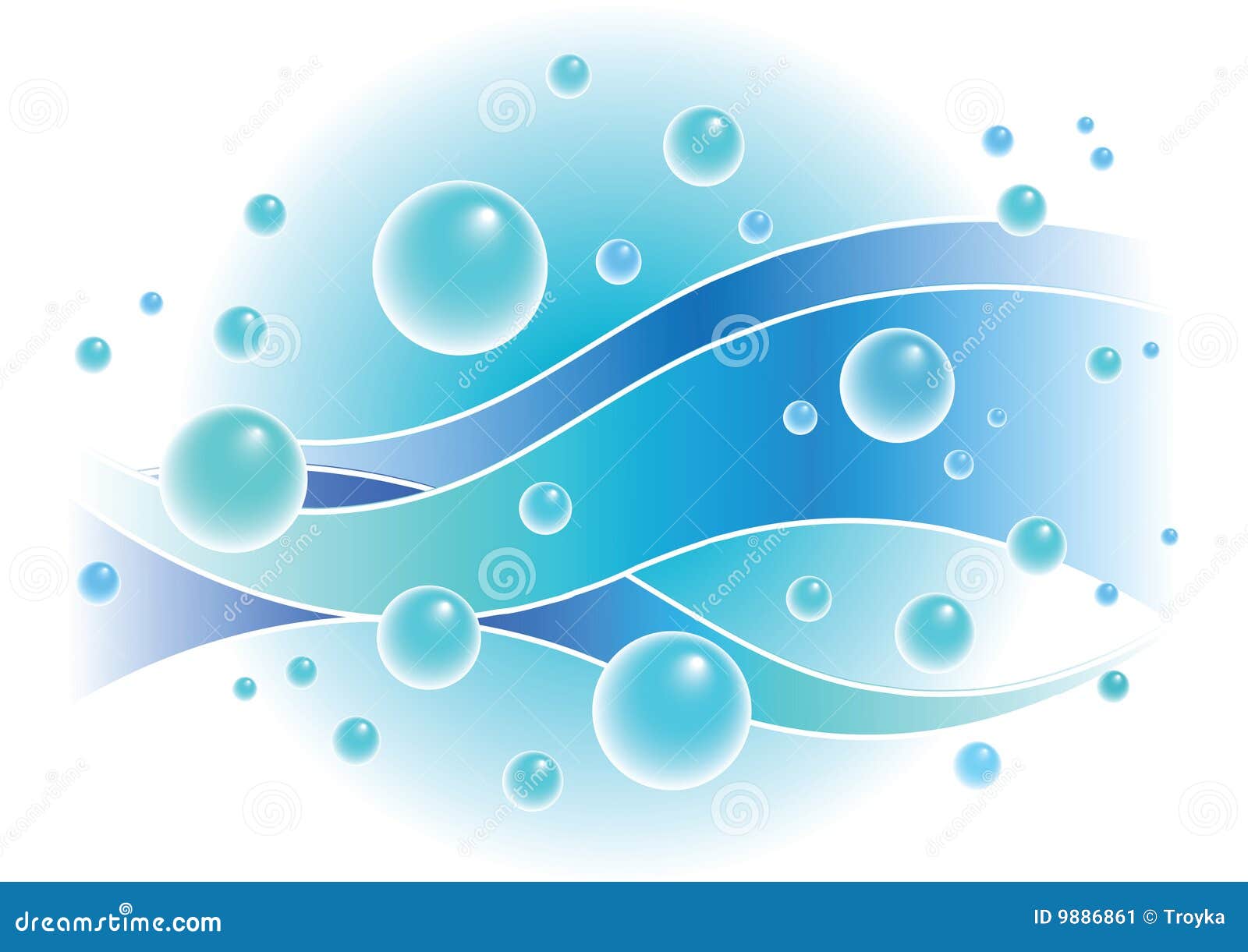 Waves with bubbles. stock vector. Illustration of background - 9886861
