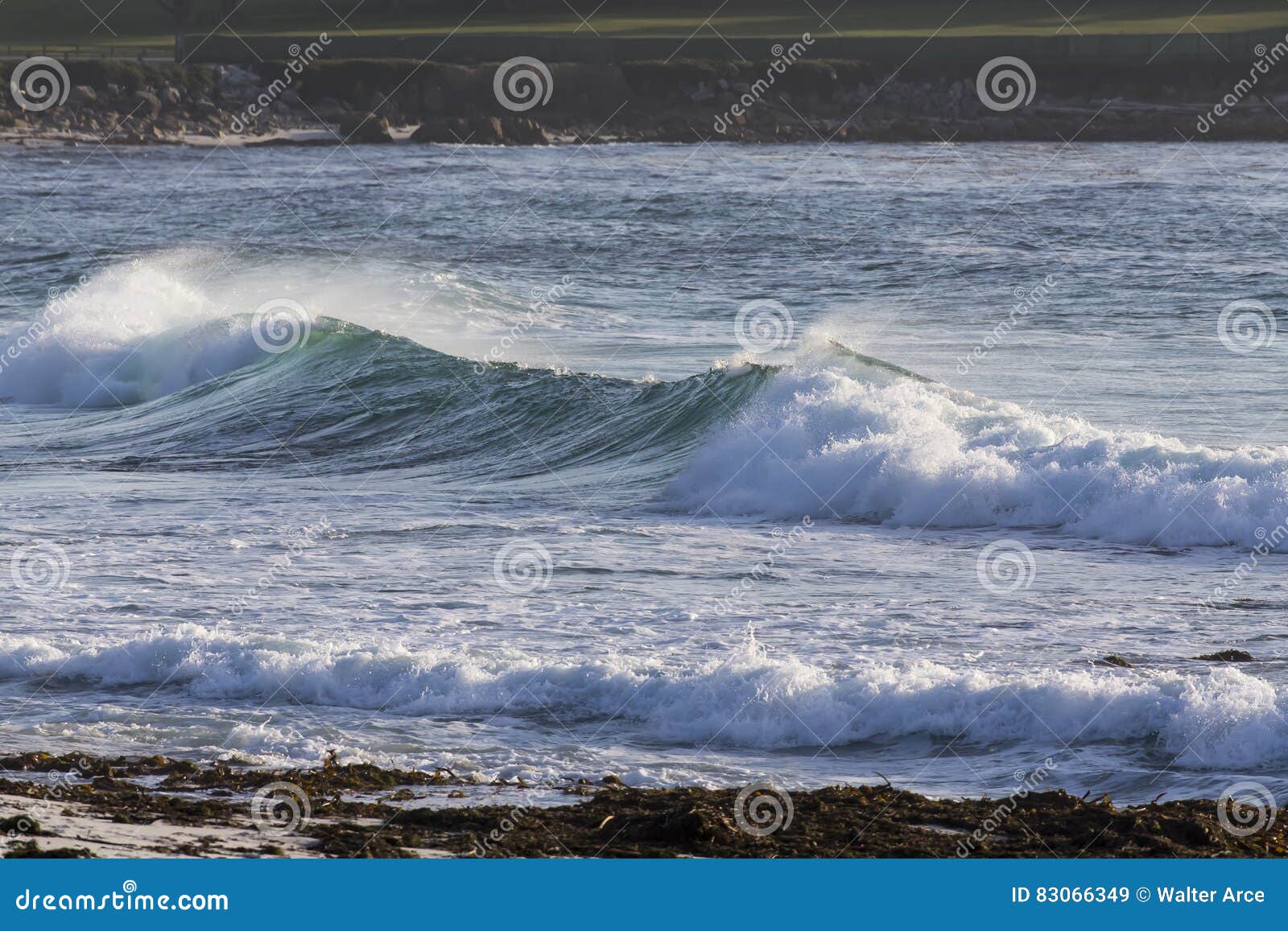Waves on the California Coastline Stock Image - Image of calm, beauty ...