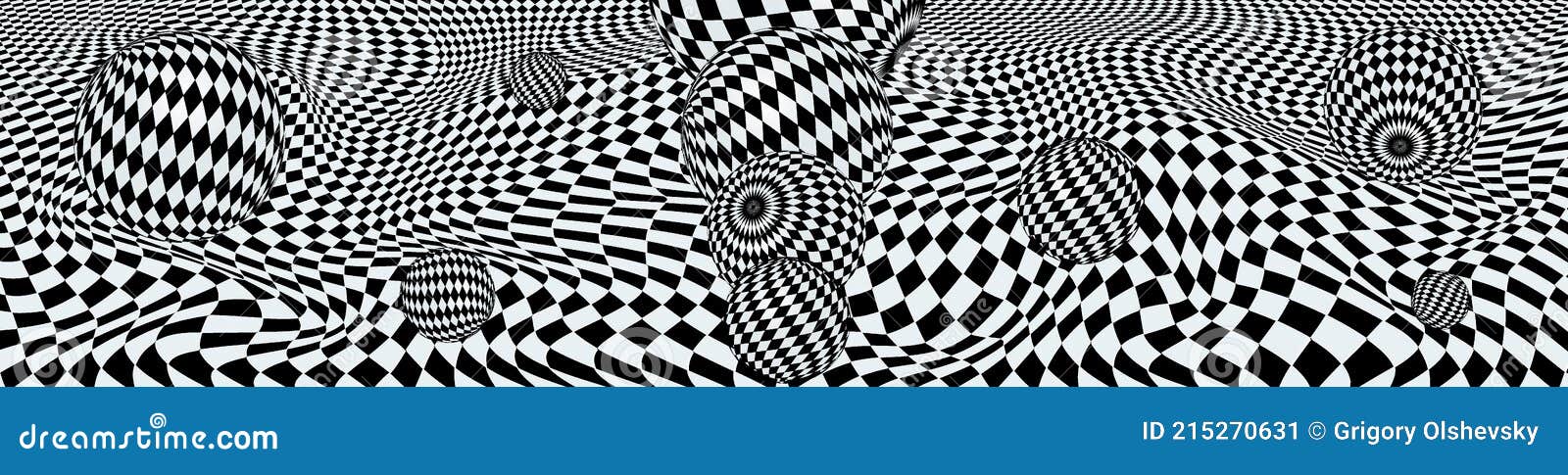 Waves Checkered Surface. Pattern or Background with Wavy Distortion ...