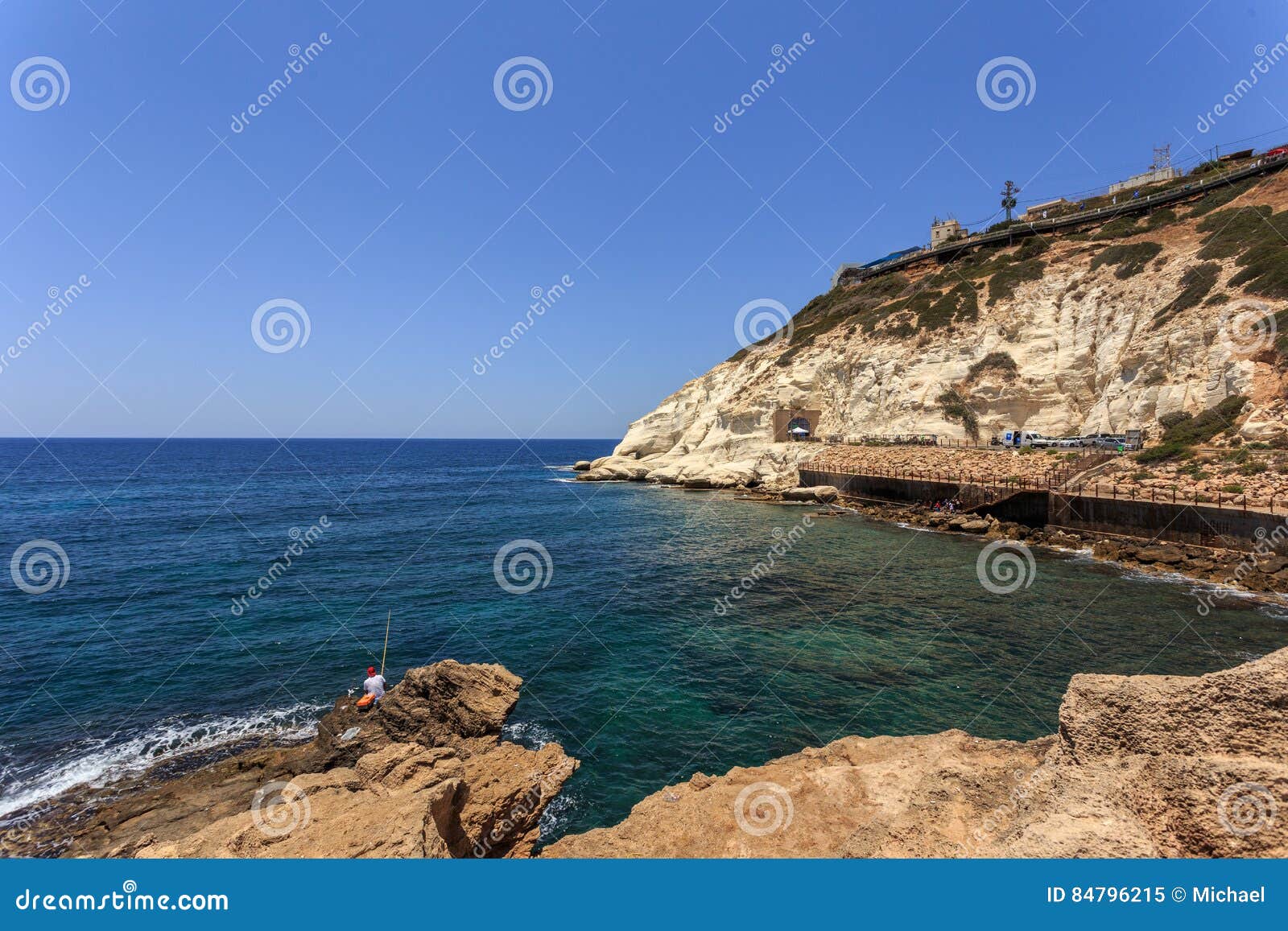 Waves and Cliff at Rosh Hanikra Reserve in Israel Stock Image - Image ...