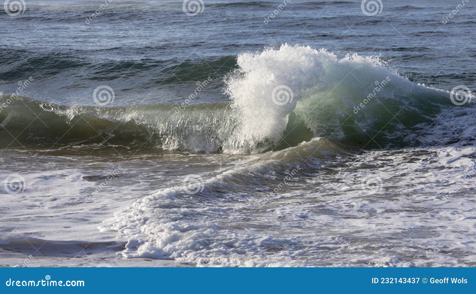 Waves Colliding in the Ocean at Forresters Beach on the NSW Central ...