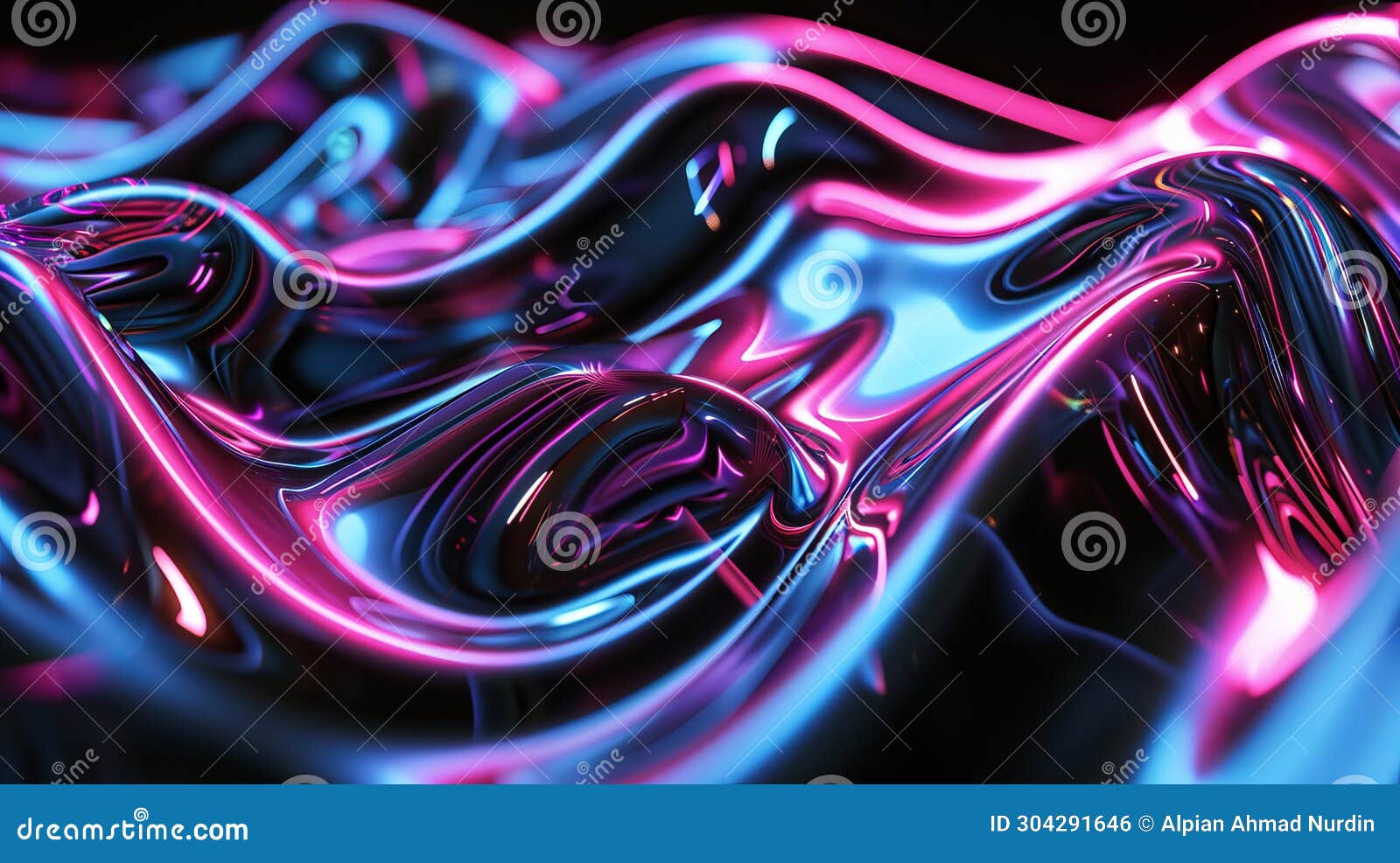 Waves of Color: a Luminous Sensory Experience, Generative AI Stock ...