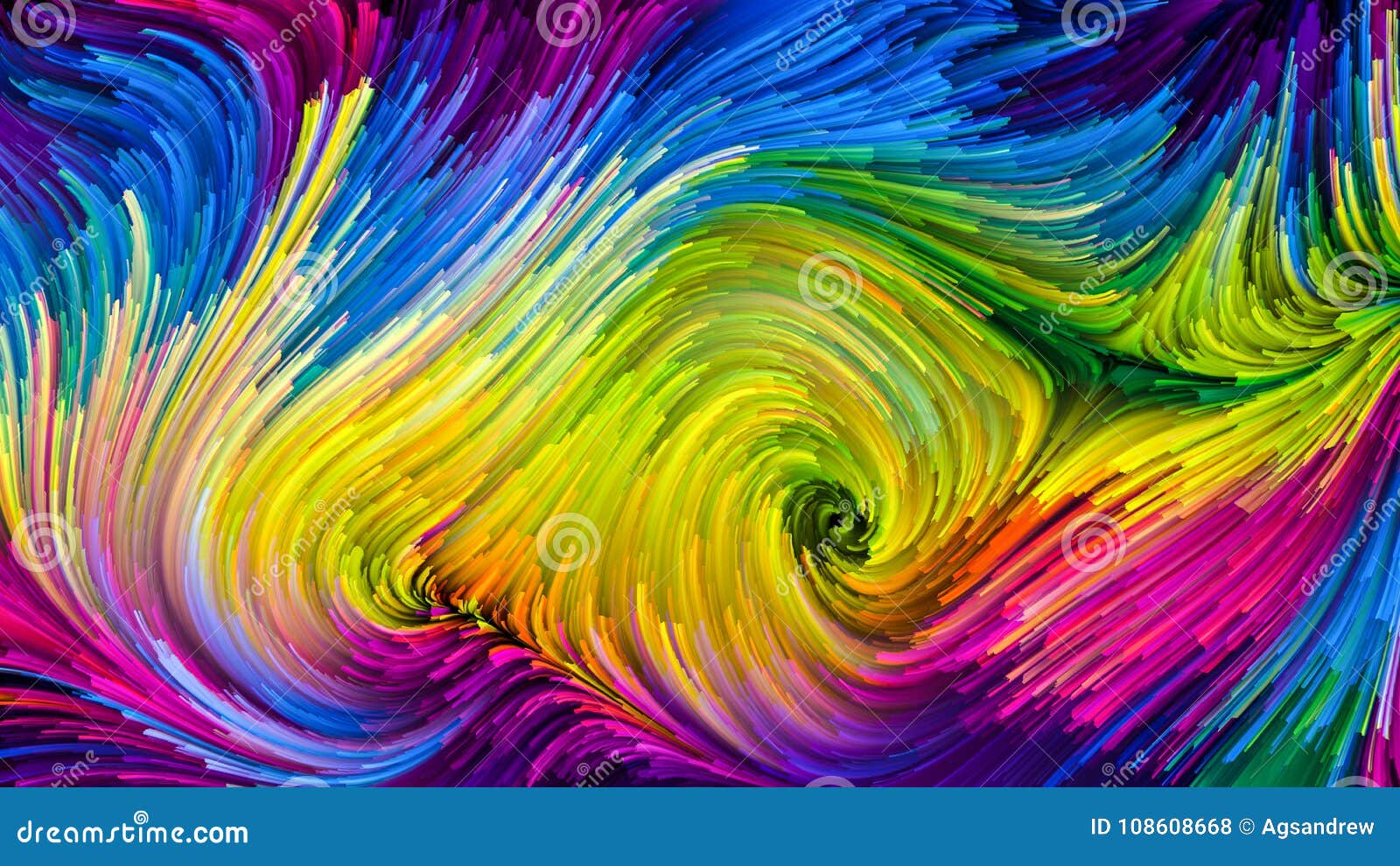 Waves of Colorful Paint stock illustration. Illustration of backdrop ...