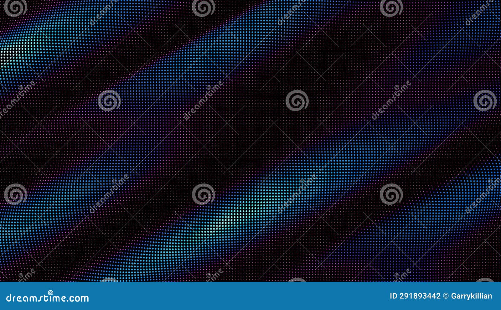 Waves of Colorful Points. Digital Data Splash of Point Array Stock ...