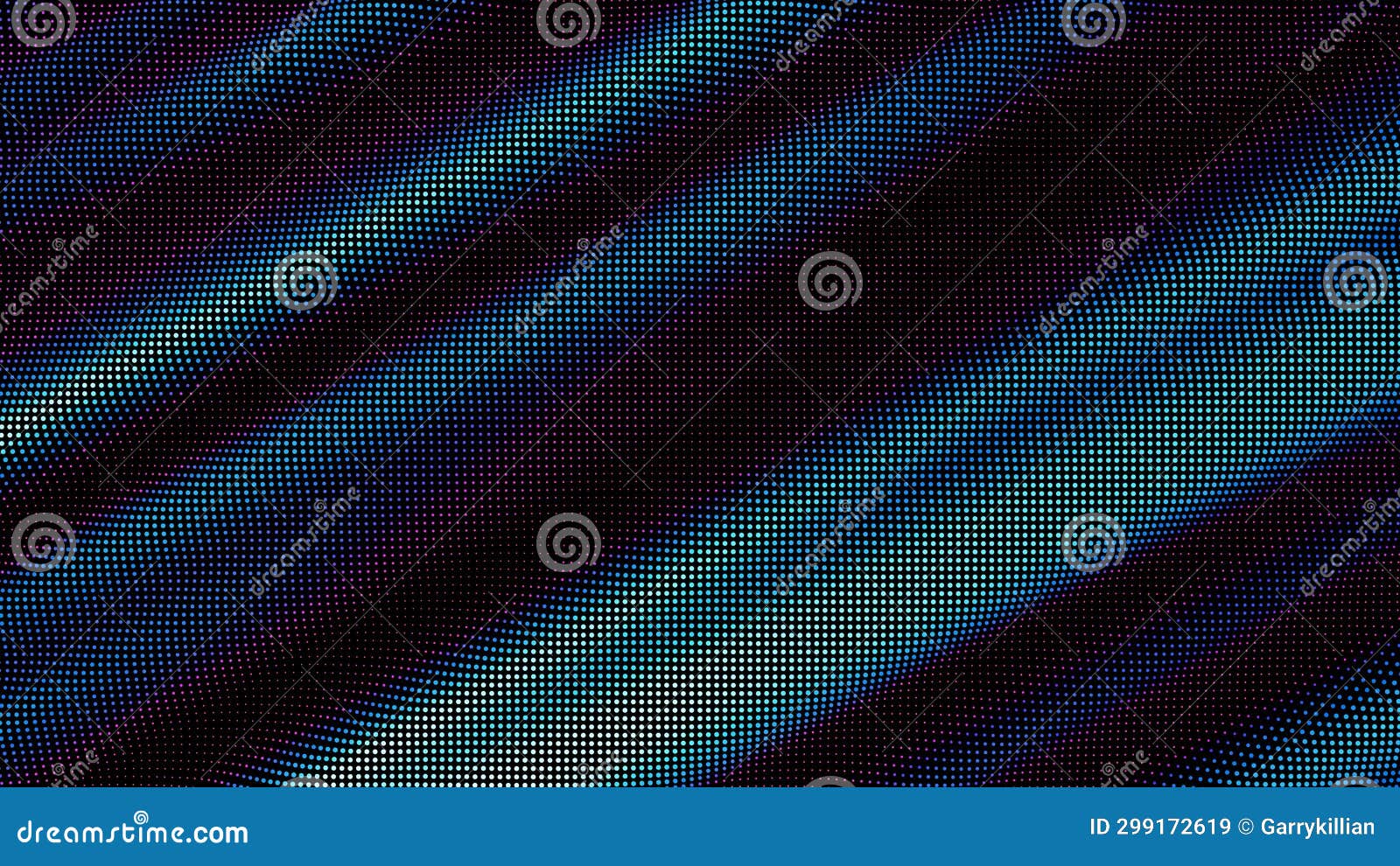 Waves of Colorful Points. Digital Data Splash of Point Array Stock ...
