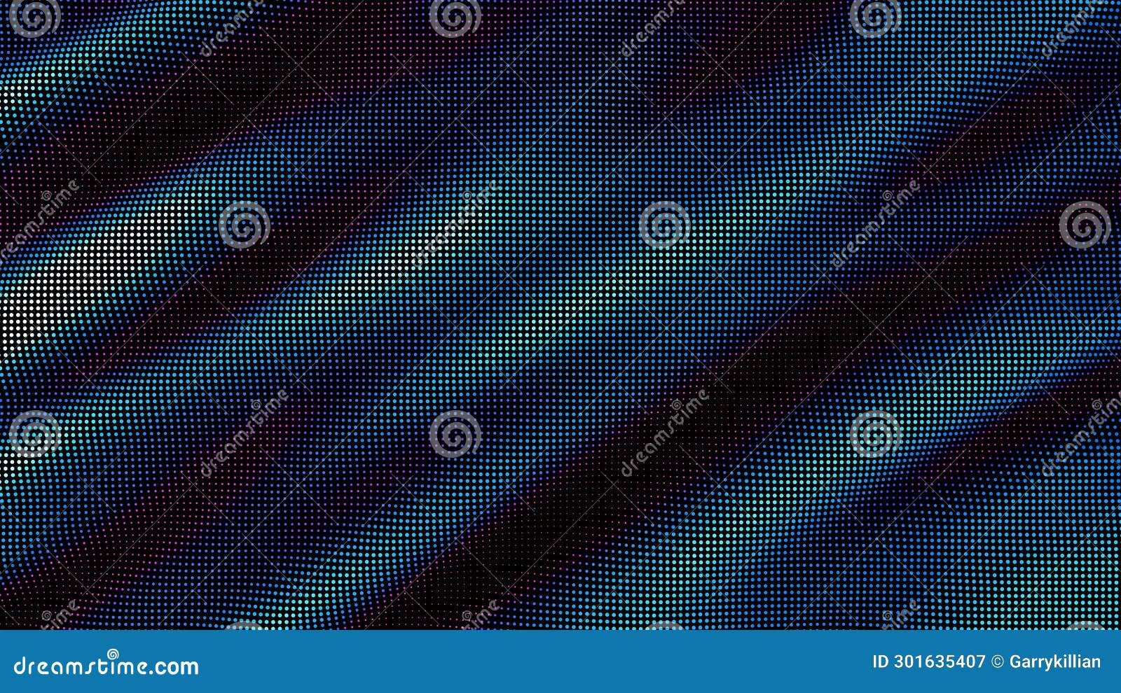 Waves of Colorful Points. Digital Data Splash of Point Array Stock ...