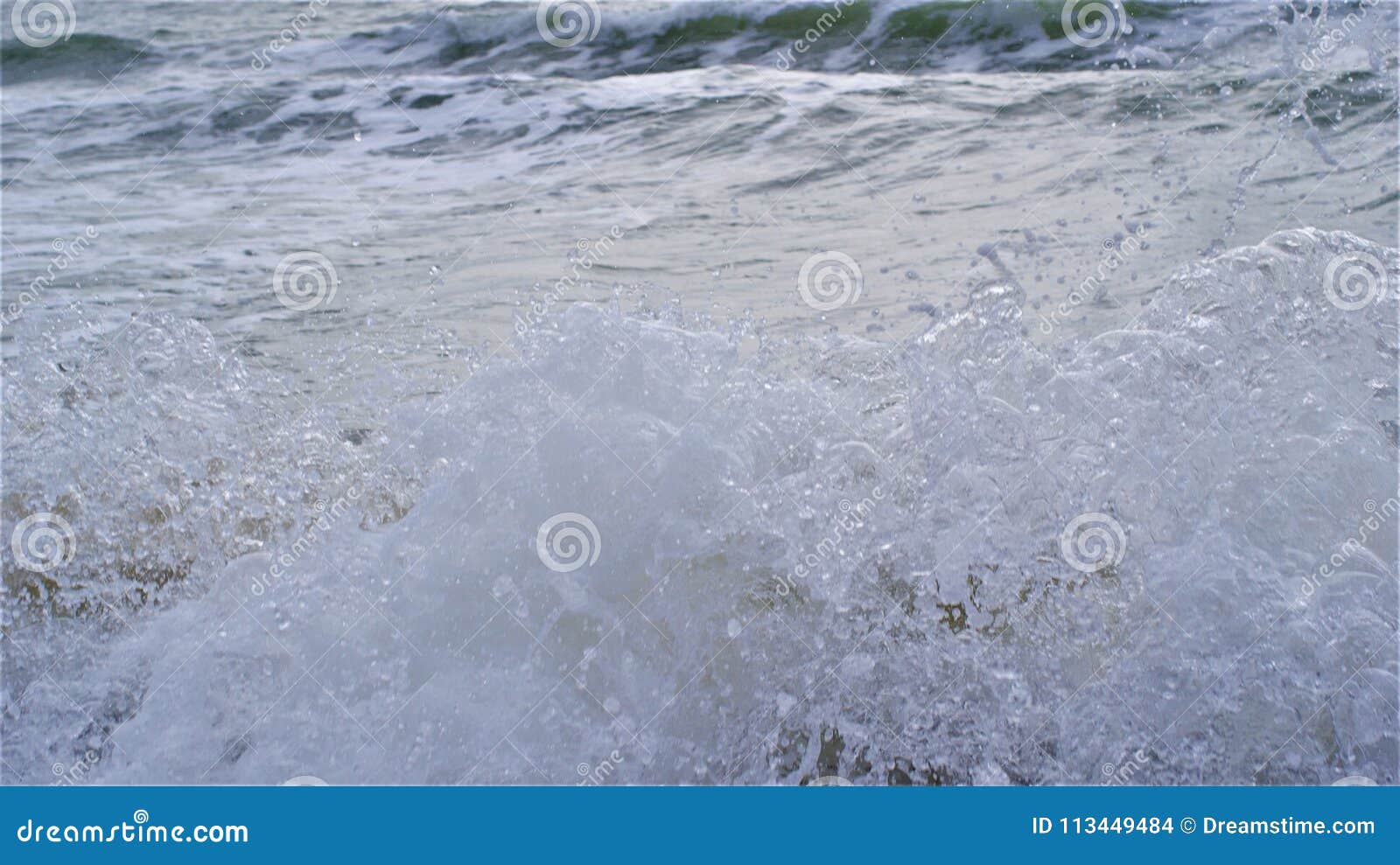 Waves Crash Closeup Spray stock photo. Image of action - 113449484