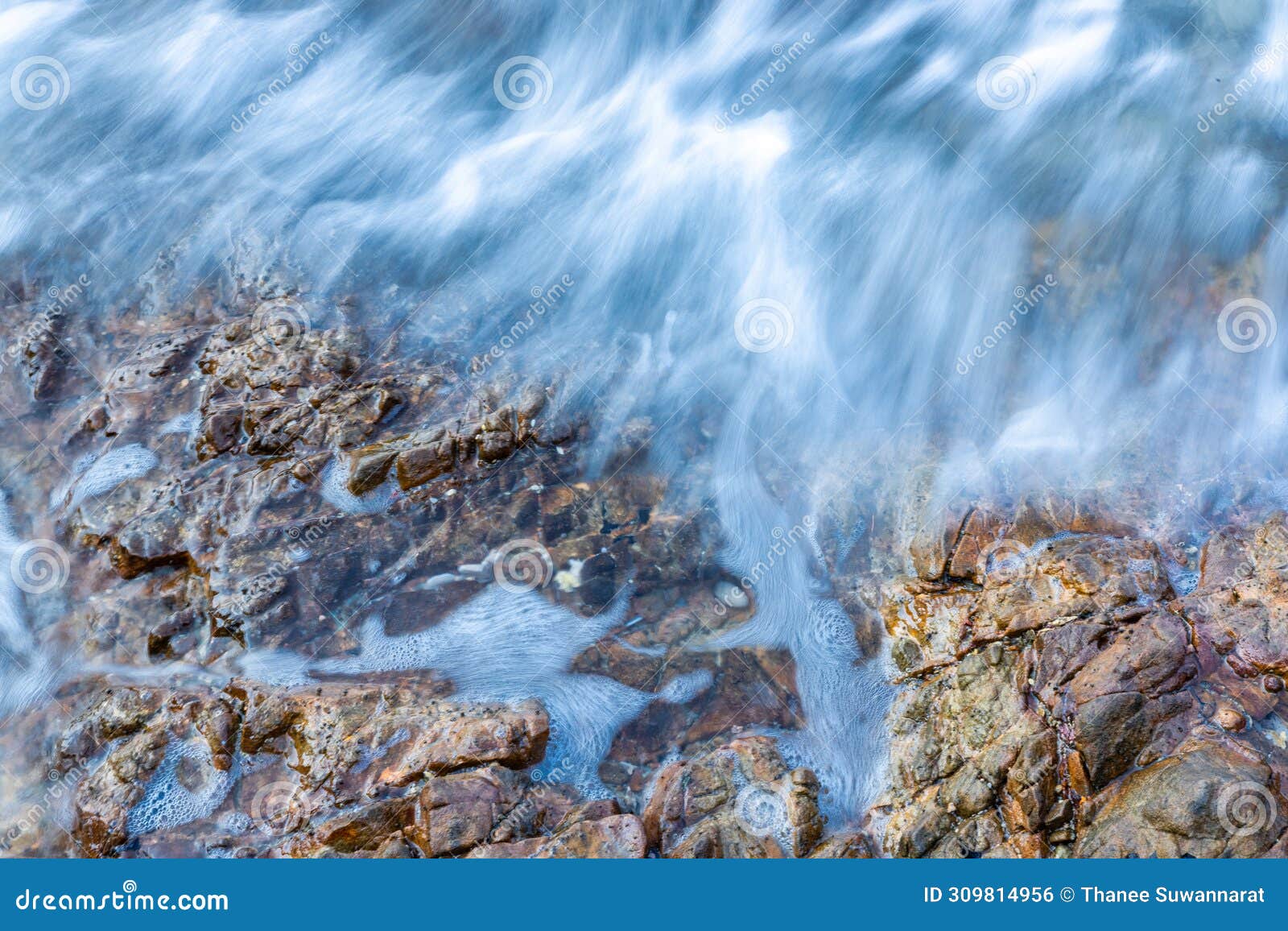 Ocean Waves Crash on the Rocky Beach. Stock Photo - Image of rocky ...