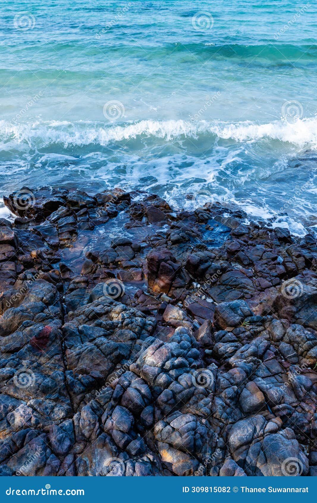 Ocean Waves Crash on the Rocky Beach. Stock Photo - Image of europe ...