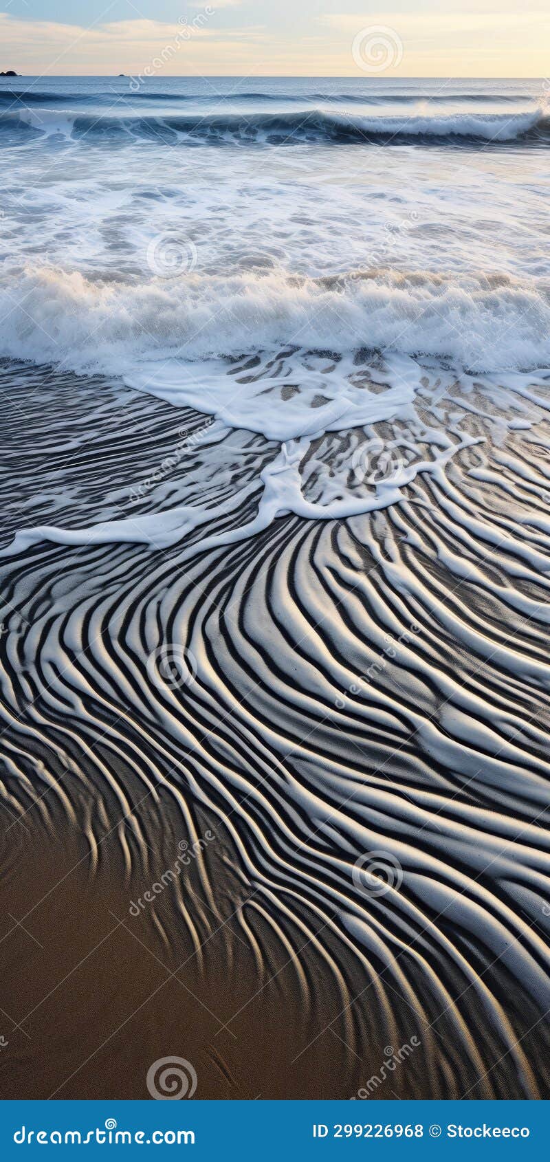 Striped Sand Ridge on Beach: a National Geographic Style Photo Stock ...