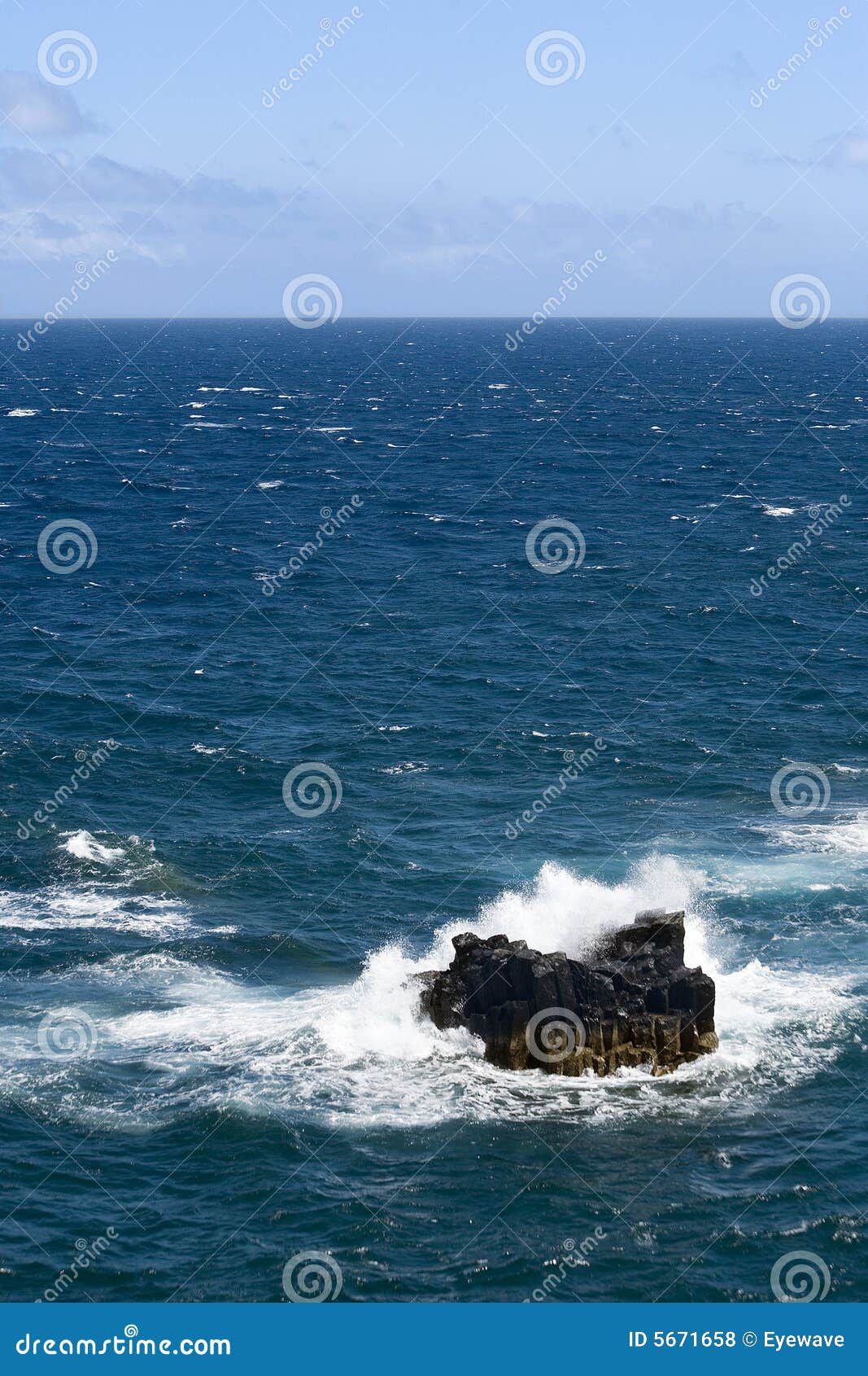 Waves Crashing Against Rock in the Sea Stock Photo - Image of water ...
