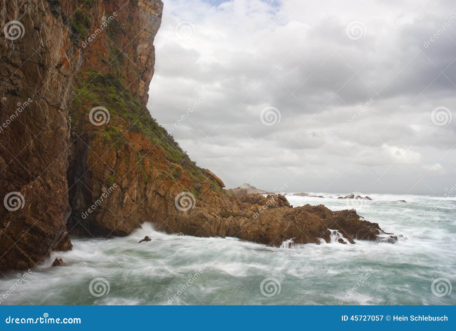 Waves crashing into cliffs stock image. Image of happy - 45727057