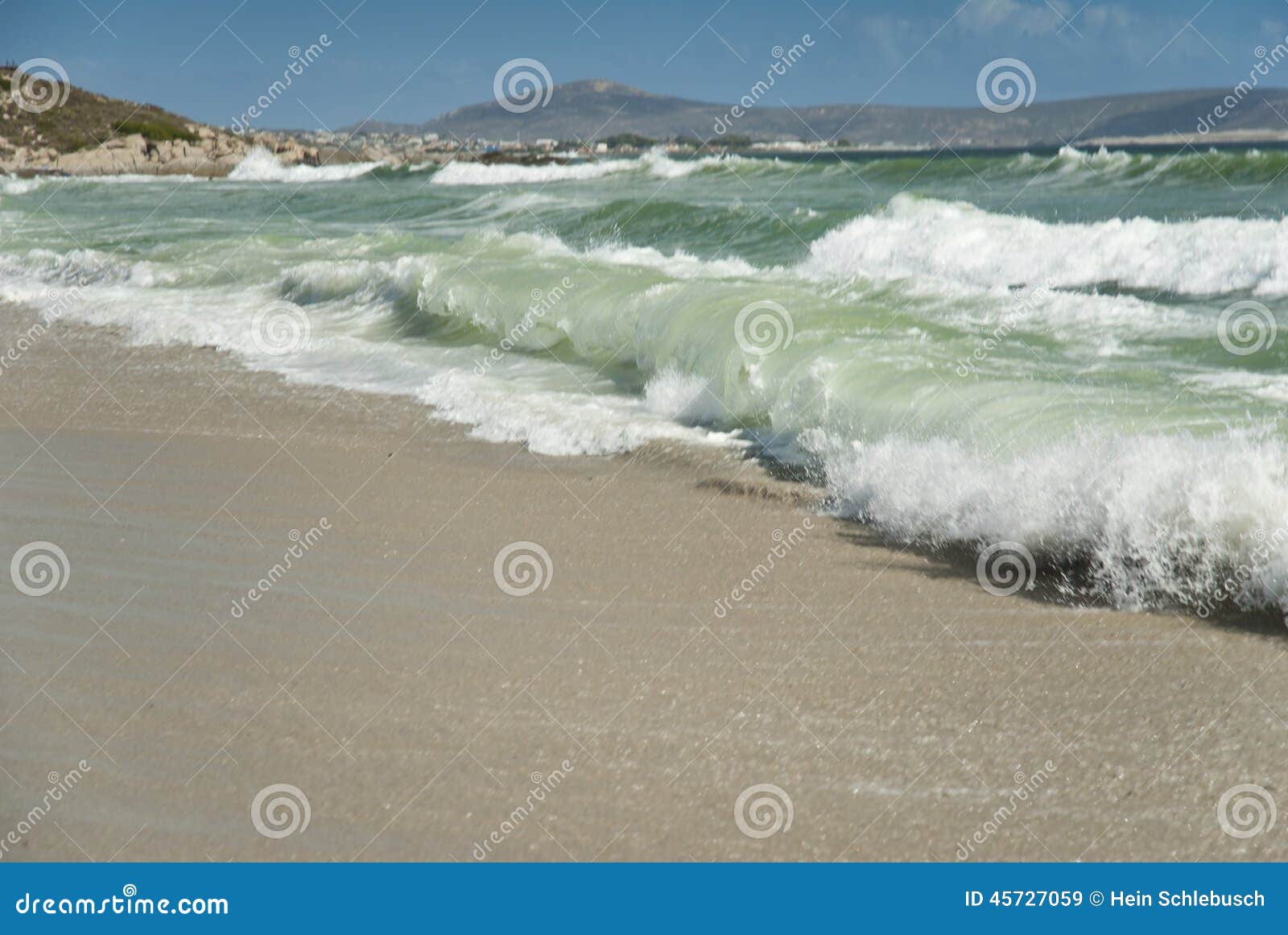 Waves crashing on the sand stock image. Image of nature - 45727059