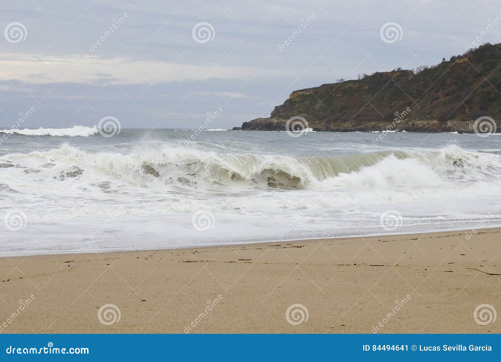 Waves Crashing on the Shore. Stock Image - Image of macro, weather ...