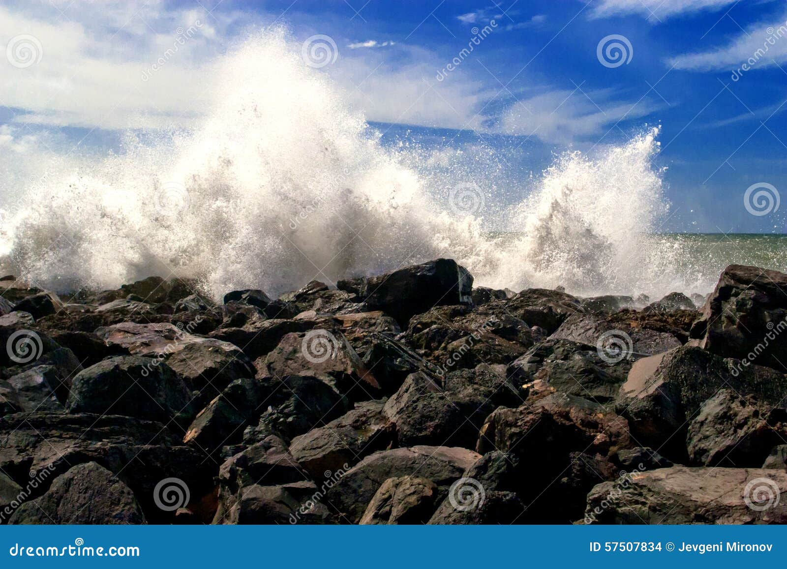Waves Crashing on the Shore Stock Photo - Image of rocky, crash: 57507834