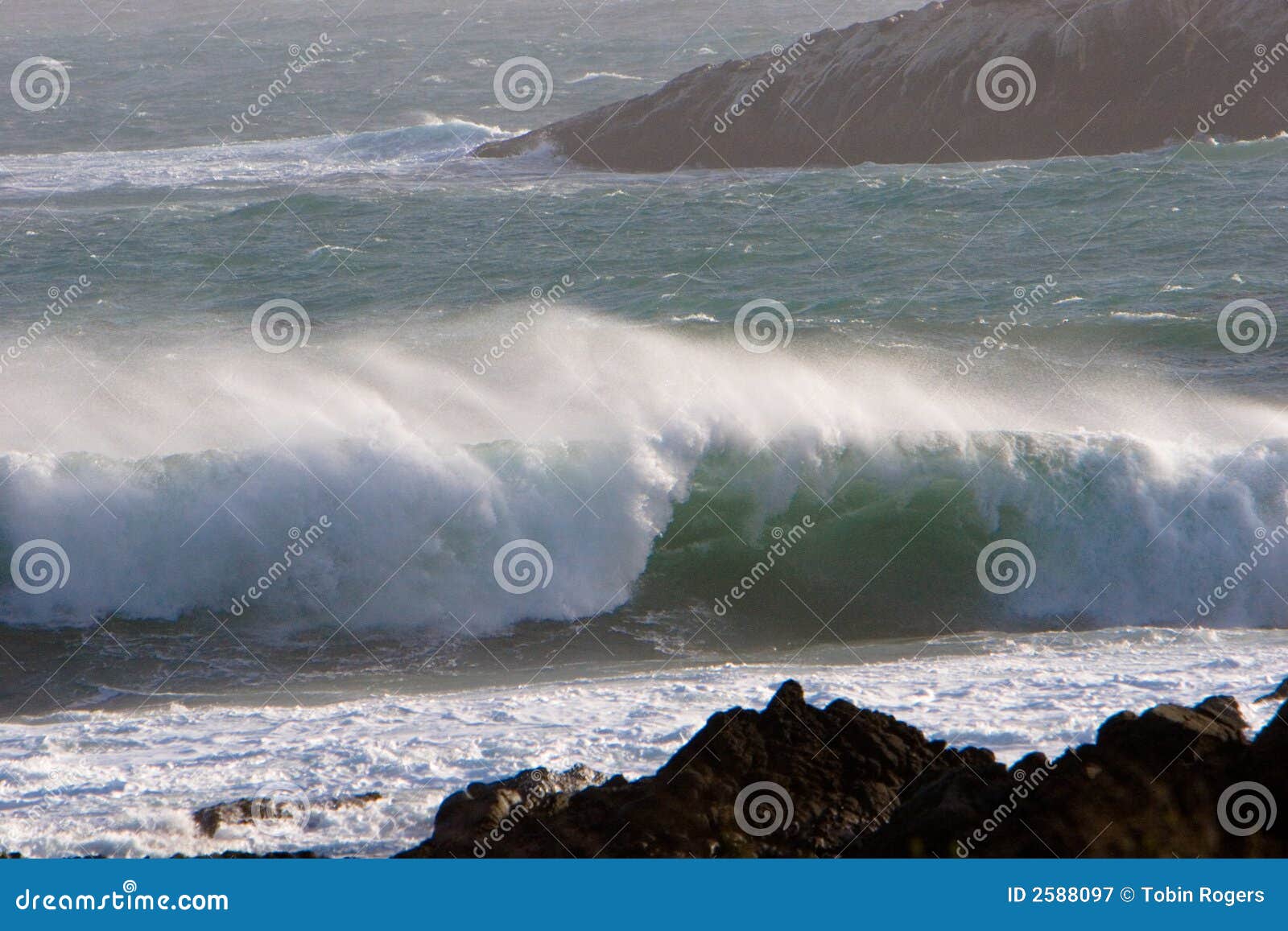 Waves Crashing and Wind Blowin Stock Image - Image of pacific, rough ...
