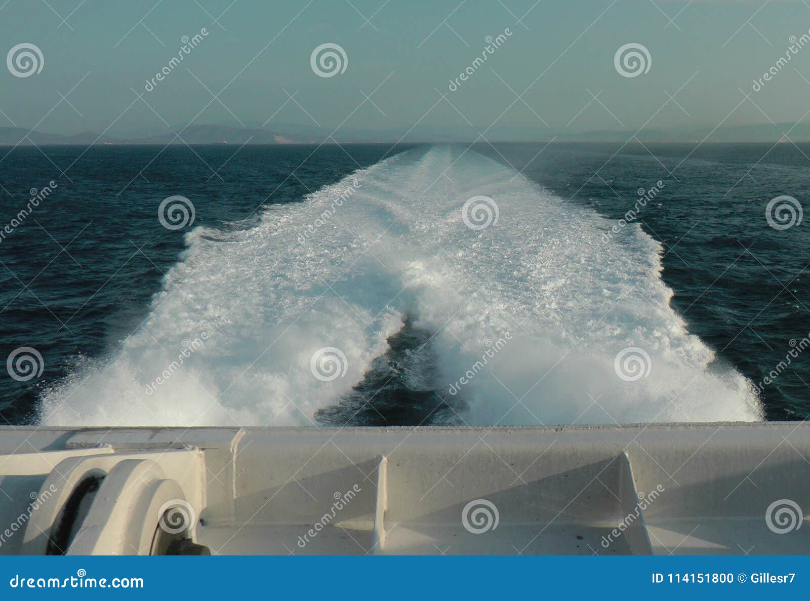 Waves Created by the Engines of a Cruise Ship on the Mediterranean ...