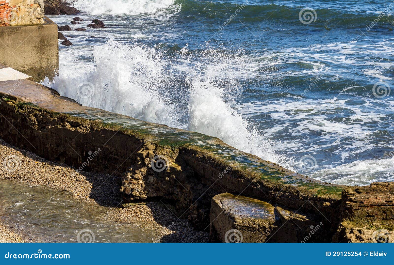 Waves Crushing stock photo. Image of rock, blue, spain - 29125254