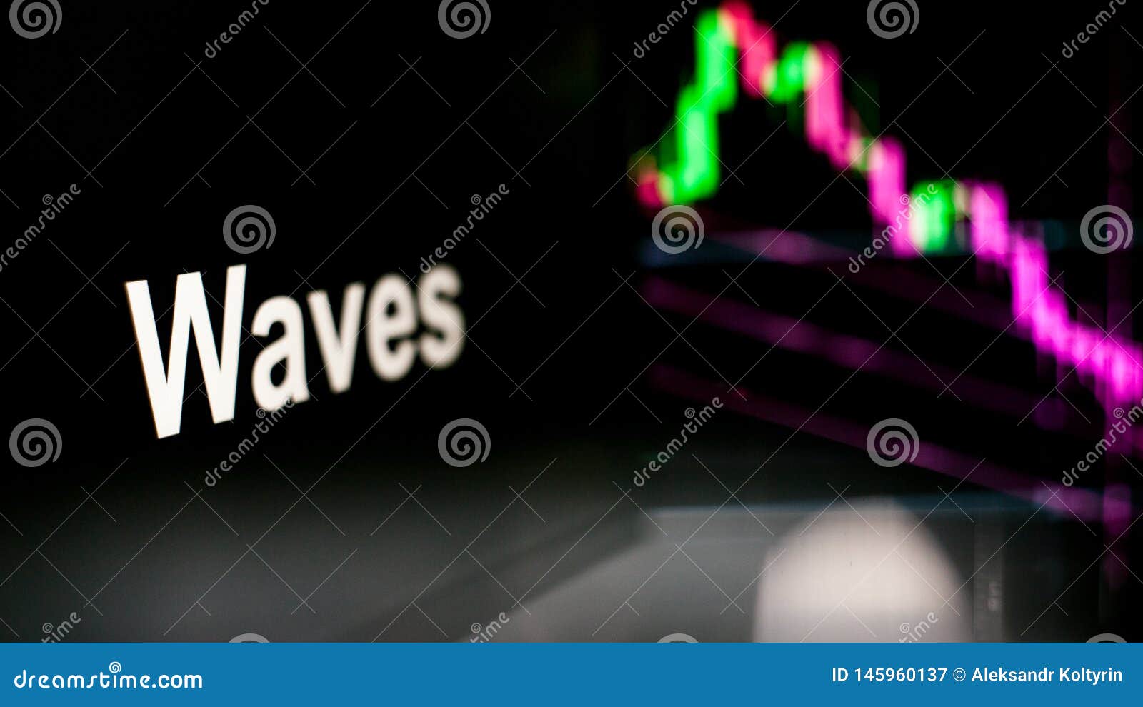 Waves Cryptocurrency Token. the Behavior of the Cryptocurrency ...