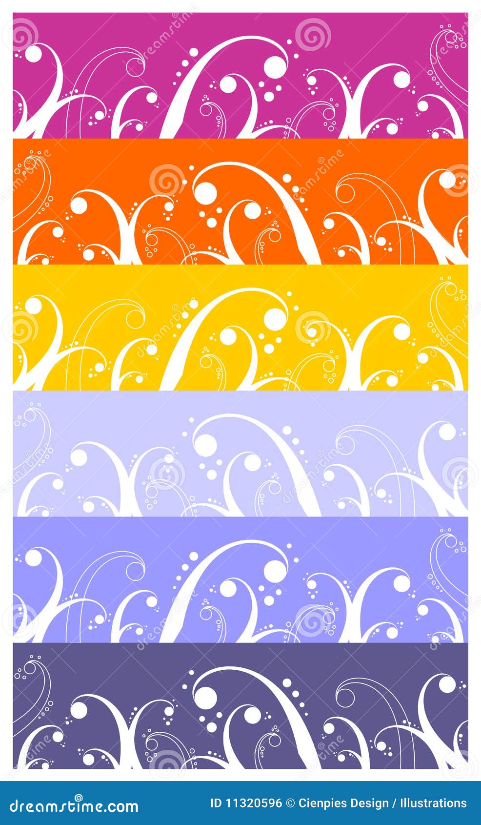 Waves and Curls Pattern Background Stock Vector - Illustration of ...
