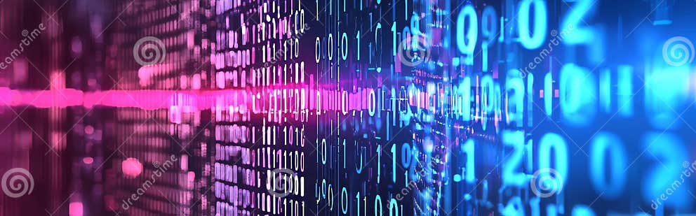 Waves of Data, Binary Code, and Analytical Insights. a Plane with Wavy Patterns, Nodes, and ...