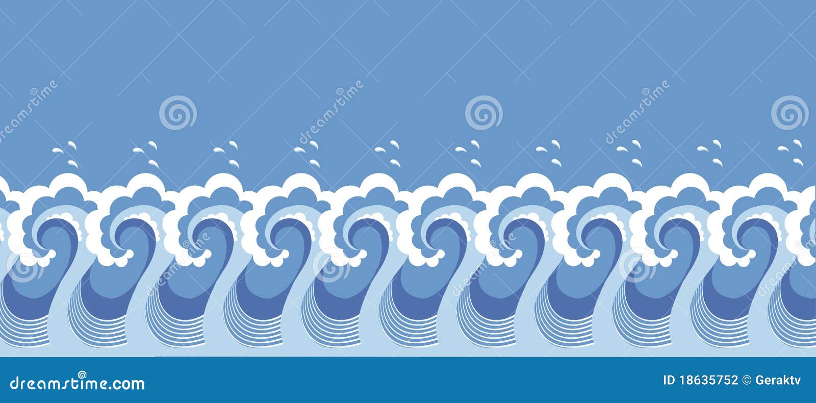 Waves decoration stock vector. Illustration of pattern - 18635752