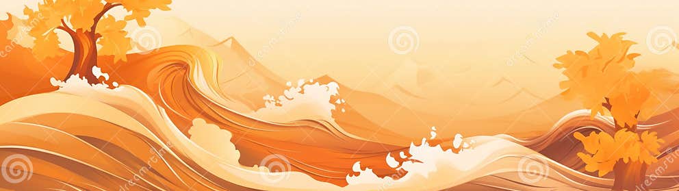 A waves in a desert stock illustration. Illustration of sand - 289874083