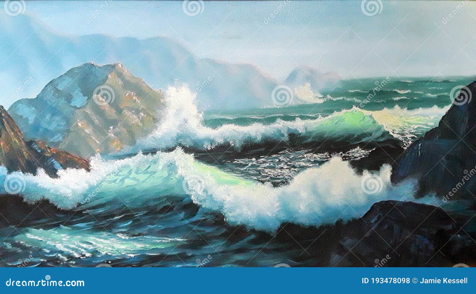 Waves by Doltan stock photo. Image of terrain, painting - 193478098
