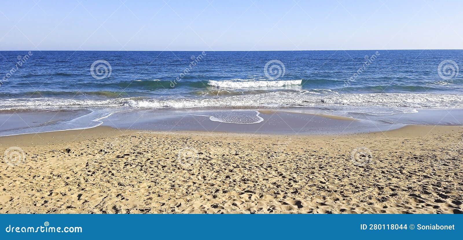 Waves Drawing Geometric Shapes on the Shore Stock Photo - Image of ...