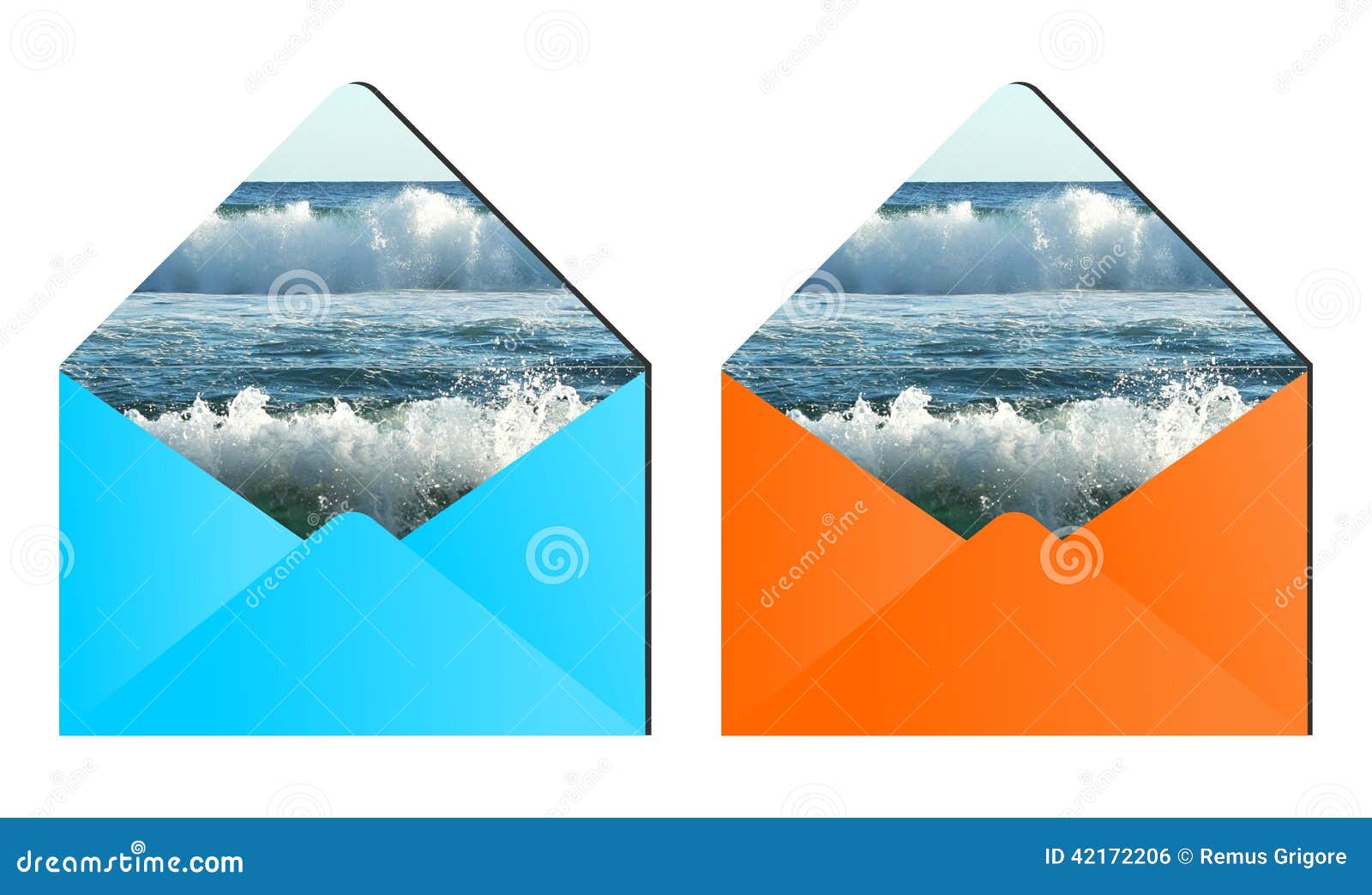 Waves envelopes stock illustration. Illustration of summer - 42172206