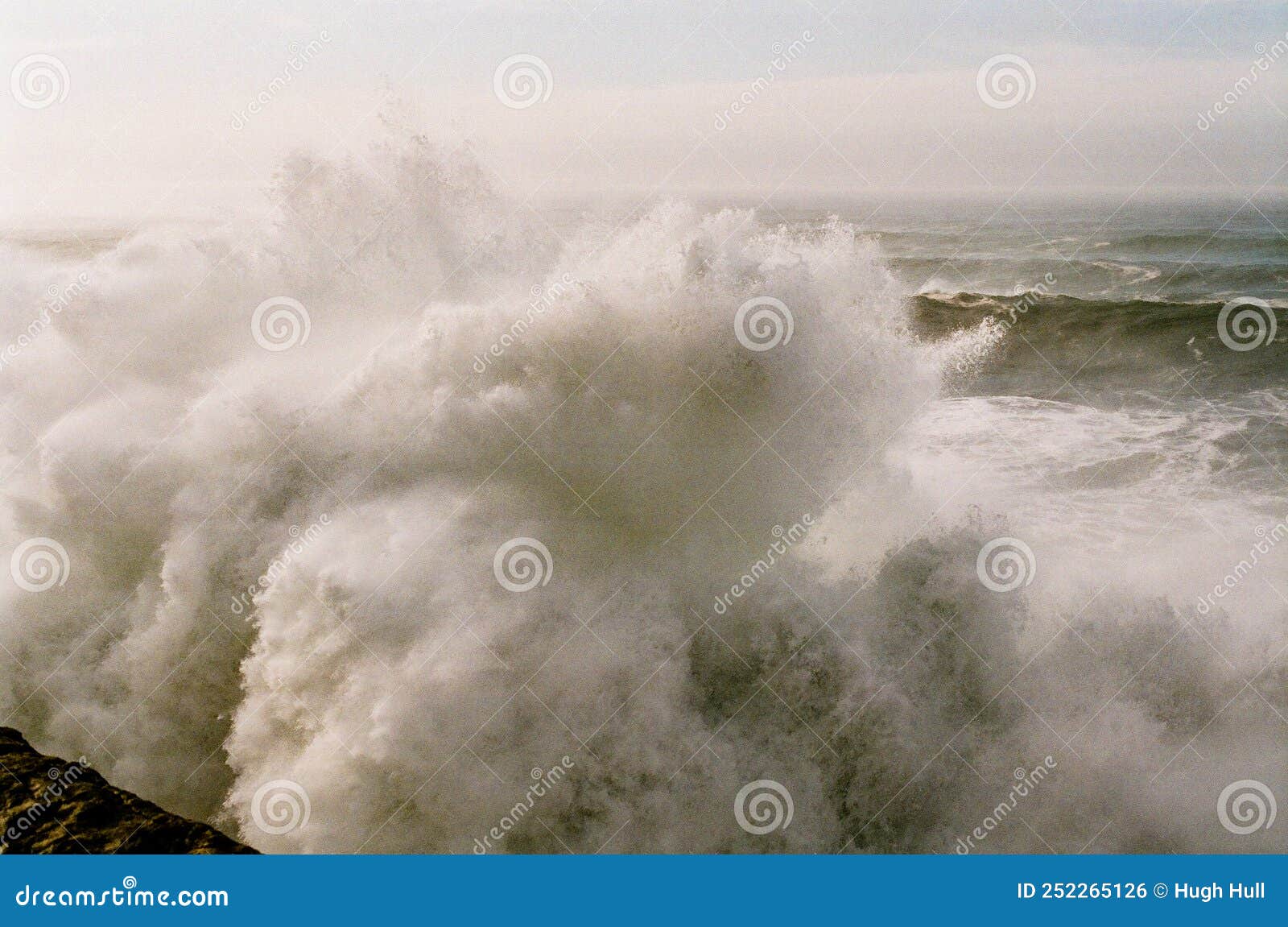 Waves Exploding Along the Oregon Coast Stock Photo - Image of acres ...