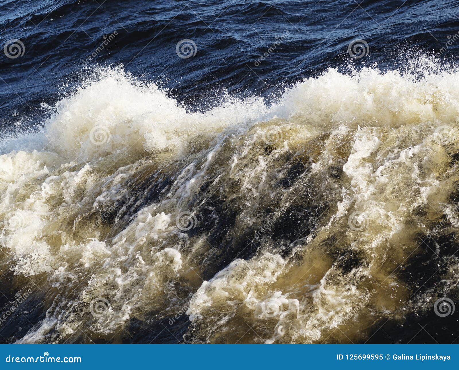 Waves and Foam Resulting from the Impact of Waves on Board the Ship ...