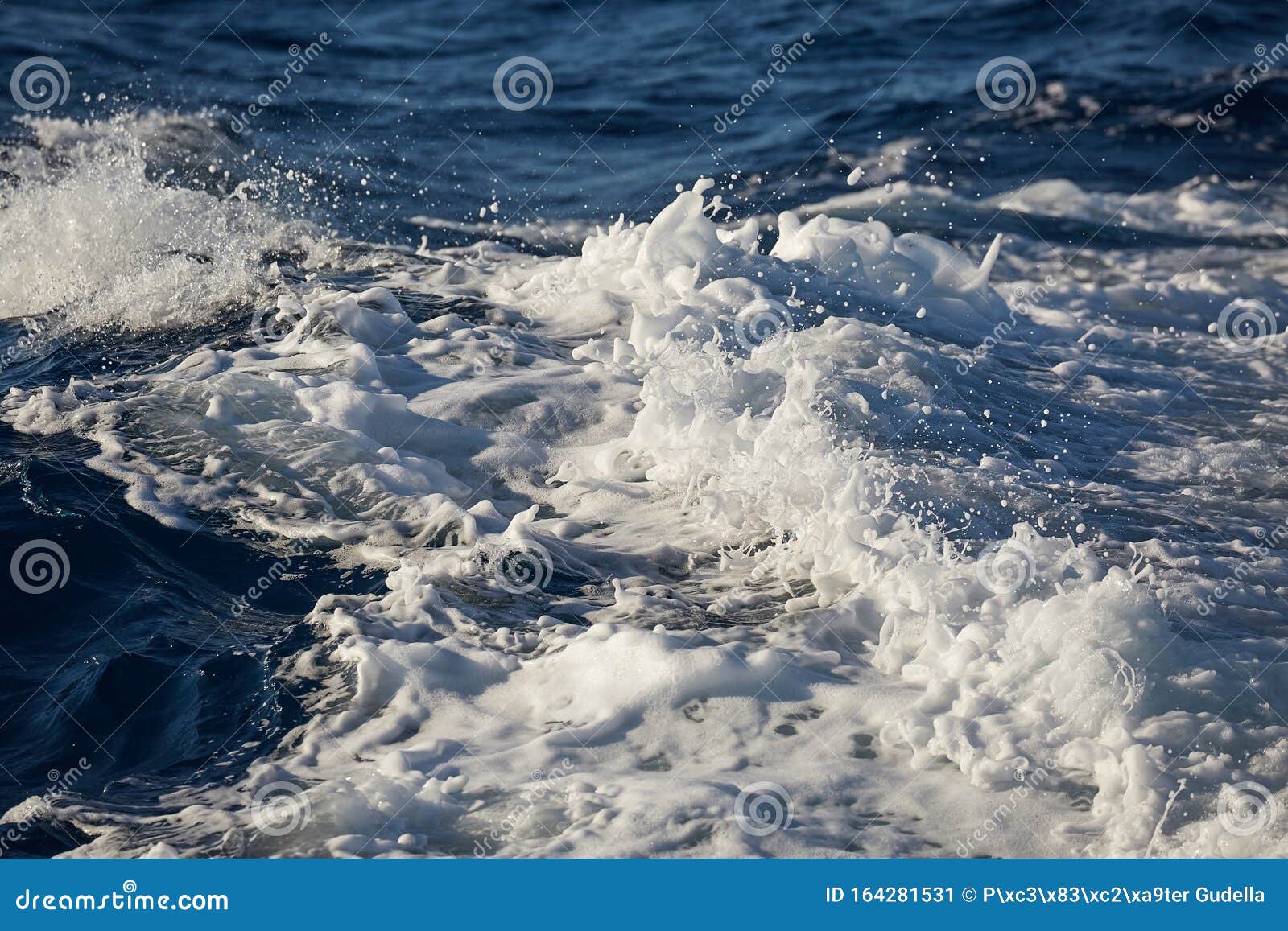 Waves with Foam Splasing in Sea Water Stock Image - Image of ...