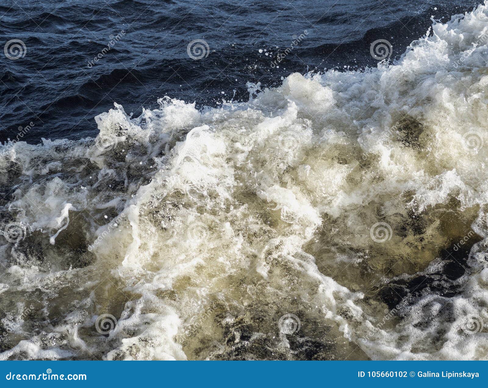 Waves Formed from the Propeller of the Ship. Stock Photo - Image of ...
