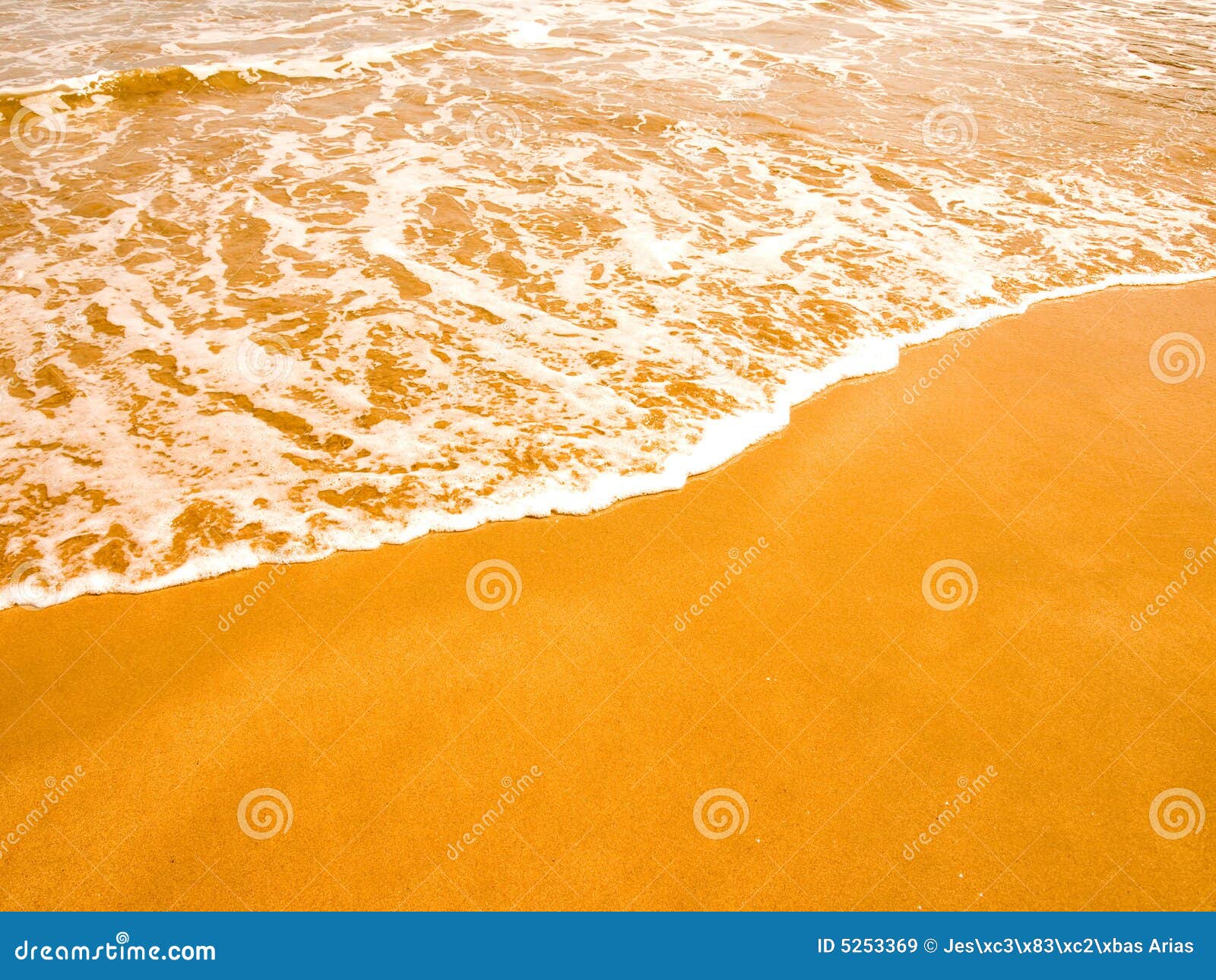 Waves on the gilded sand stock image. Image of sand, landscape - 5253369