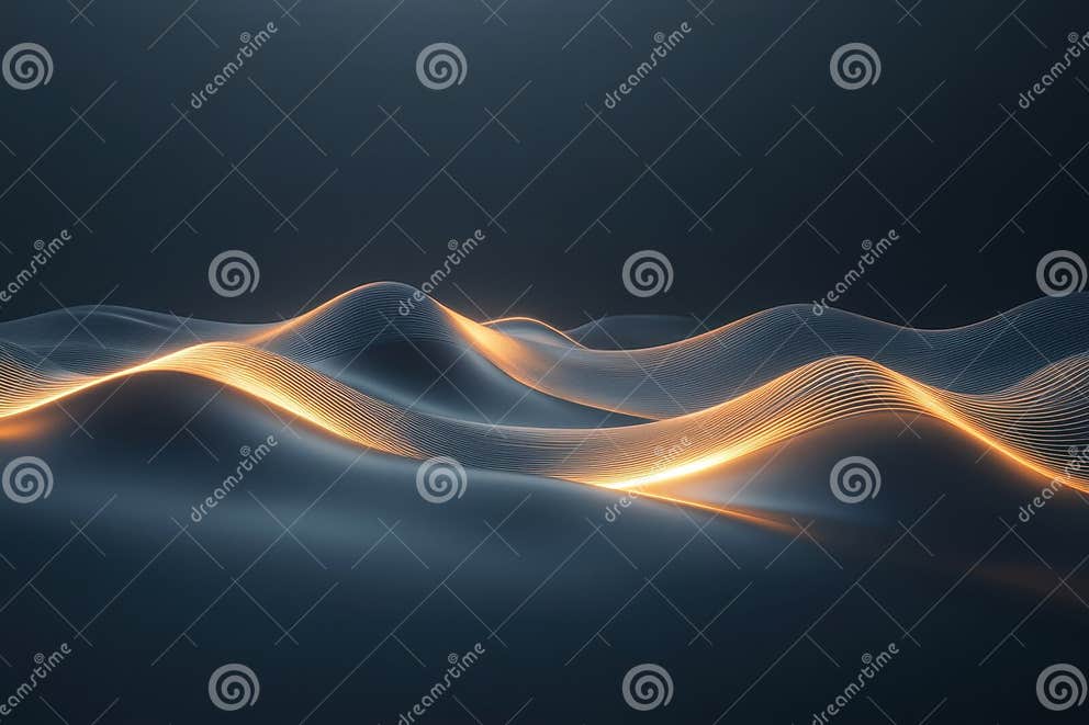 Evocative Waves of Light Flowing Over Dark Undulating Surfaces in a ...