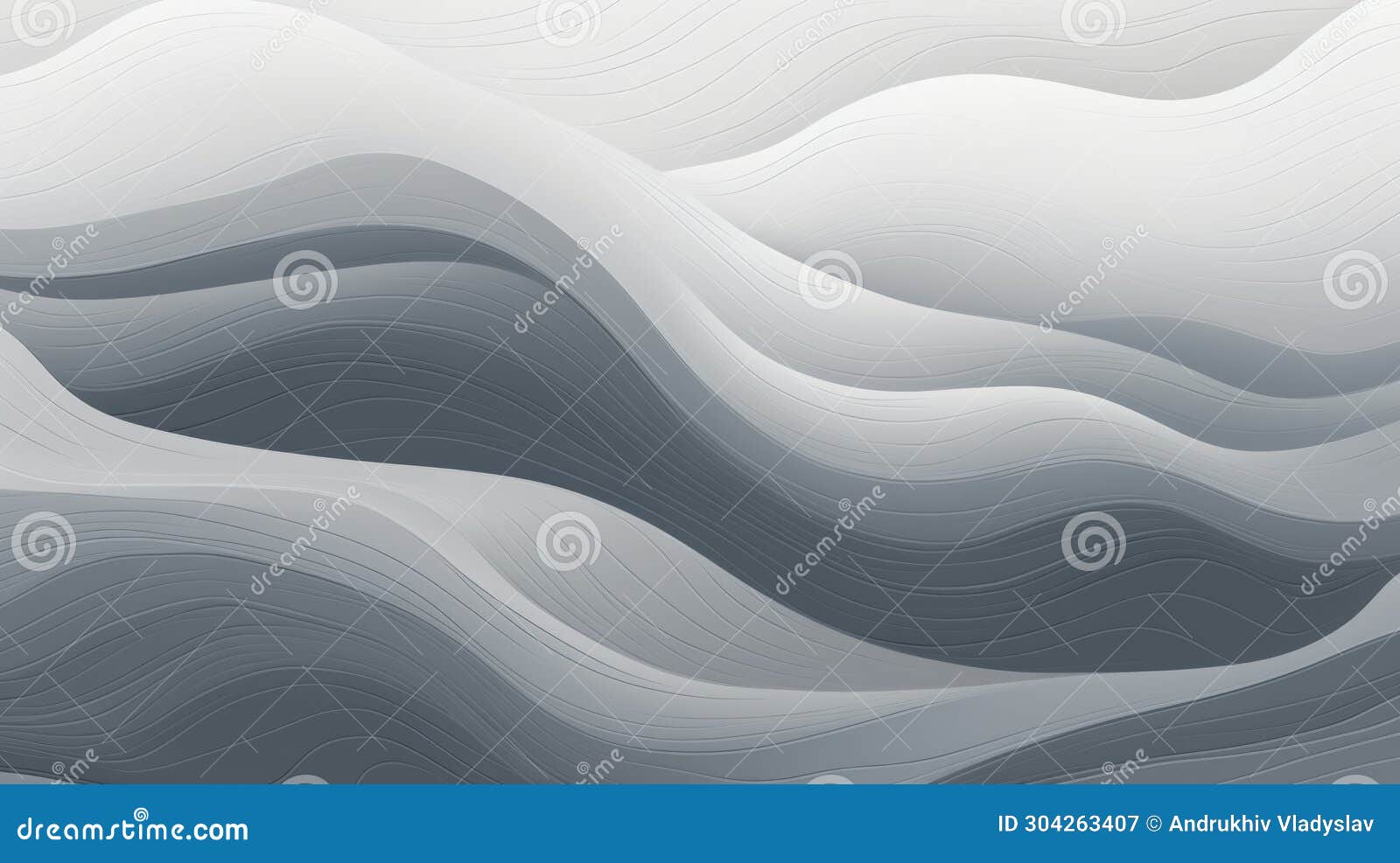 Waves in Gray Colors, Abstract Illustration Stock Illustration ...