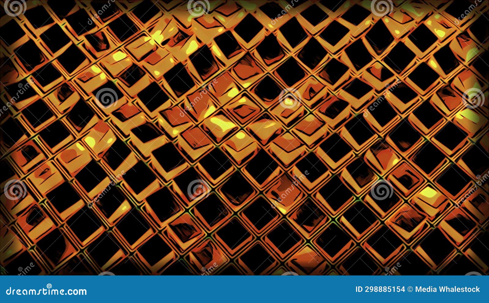 Waves with Grid or Cubes. Design. Black 3d Cubes Move in Waves with ...