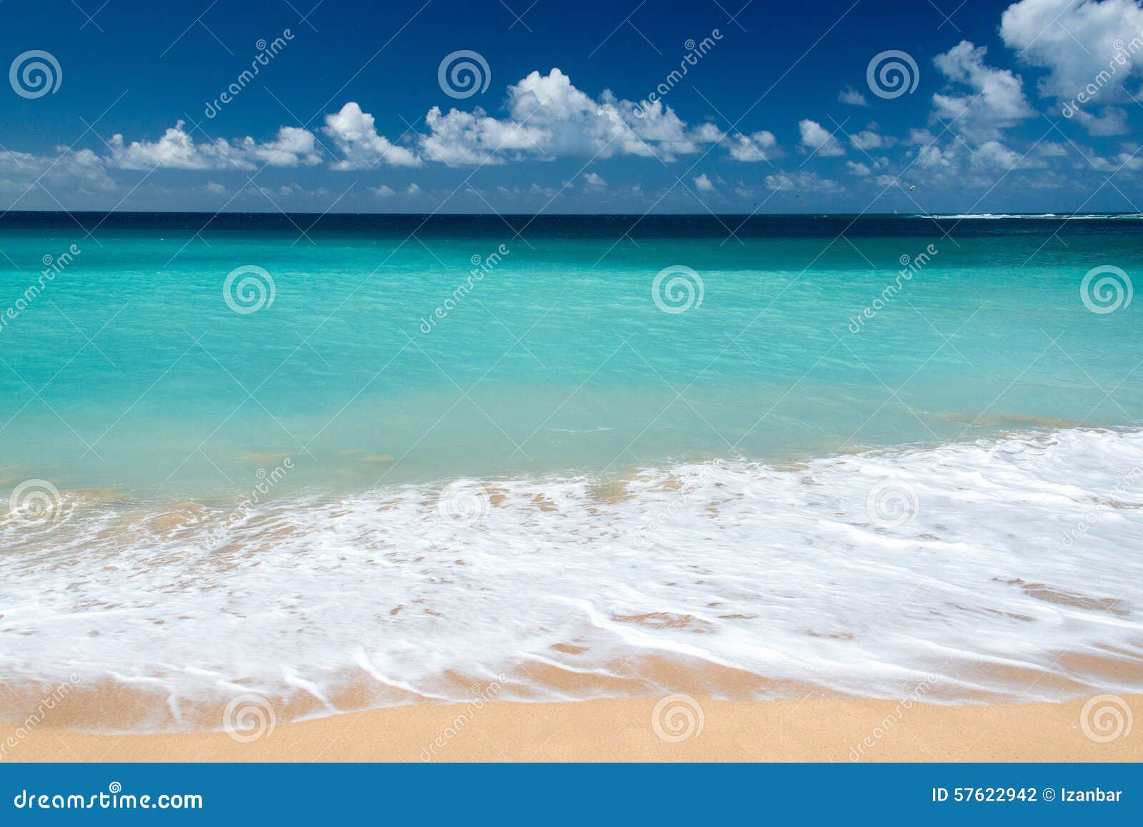Waves on Hawaii Beach Panorama Stock Photo - Image of beach, sunny ...