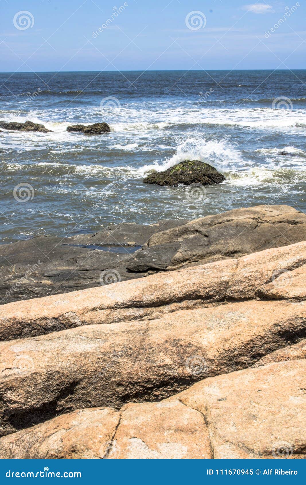 Waves hit the rocks stock image. Image of people, landscape - 111670945