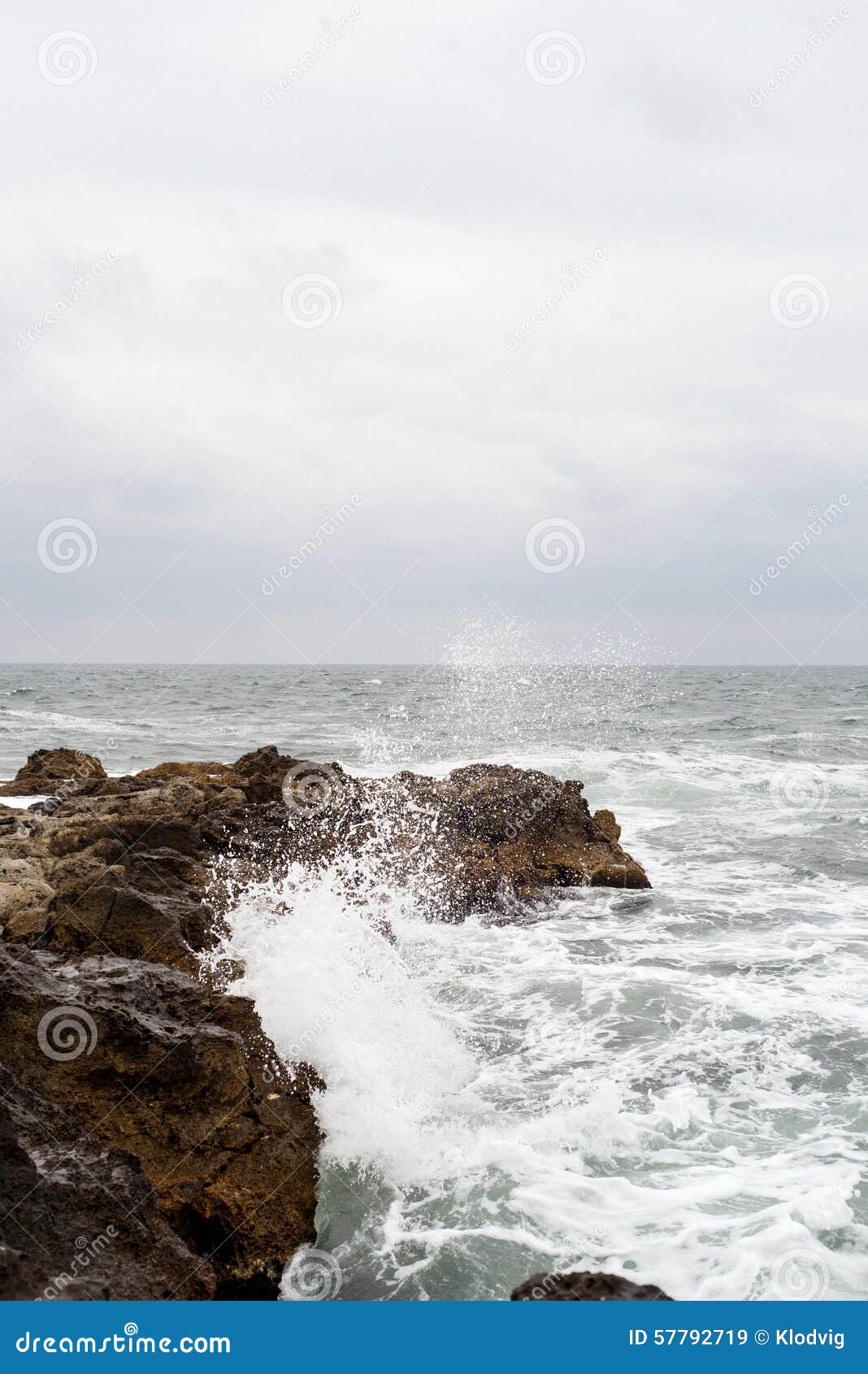 Waves Hitting Rocks at Black Sea Stock Image - Image of shoreline ...